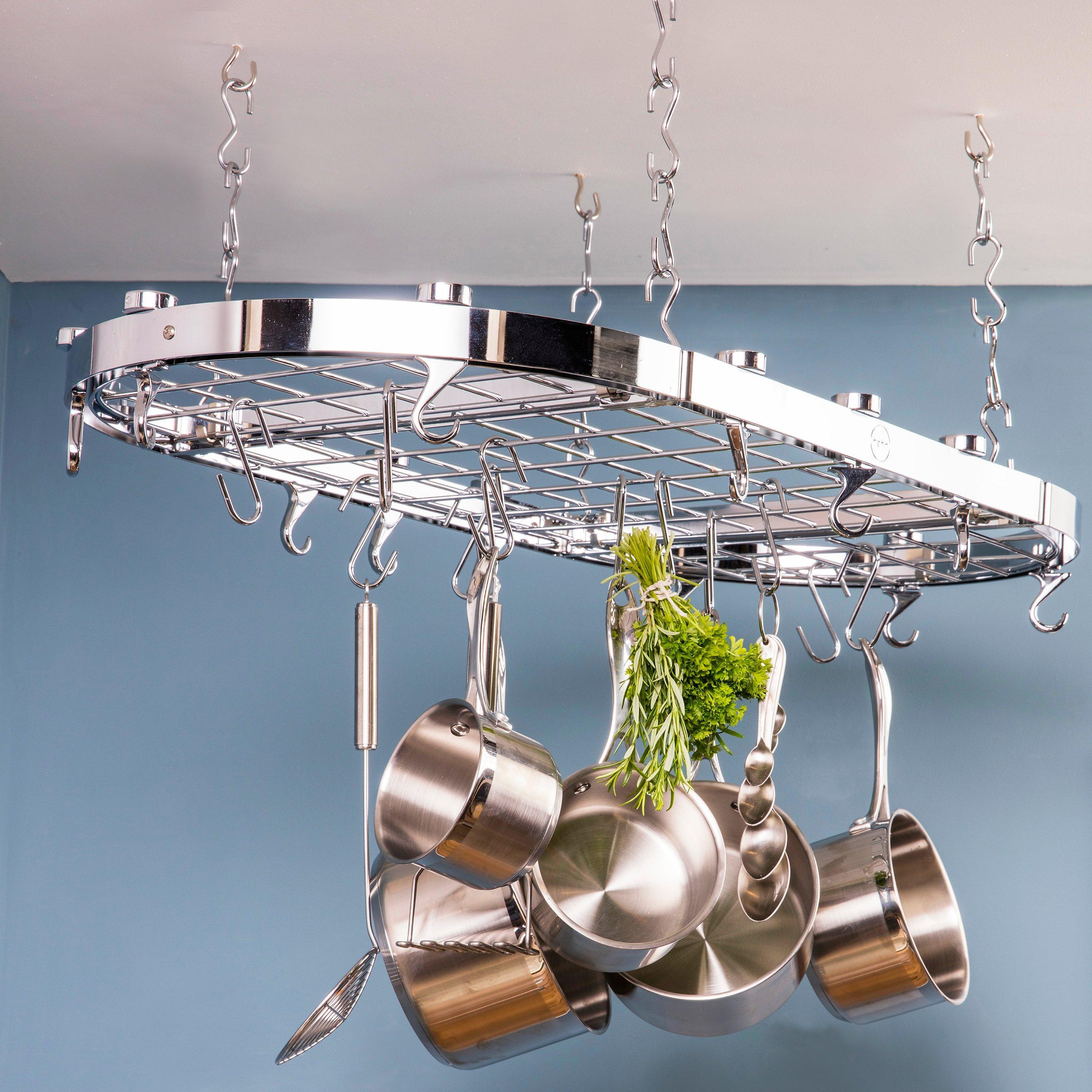 Hahn Premium Chrome Oval Ceiling Pan Rack
