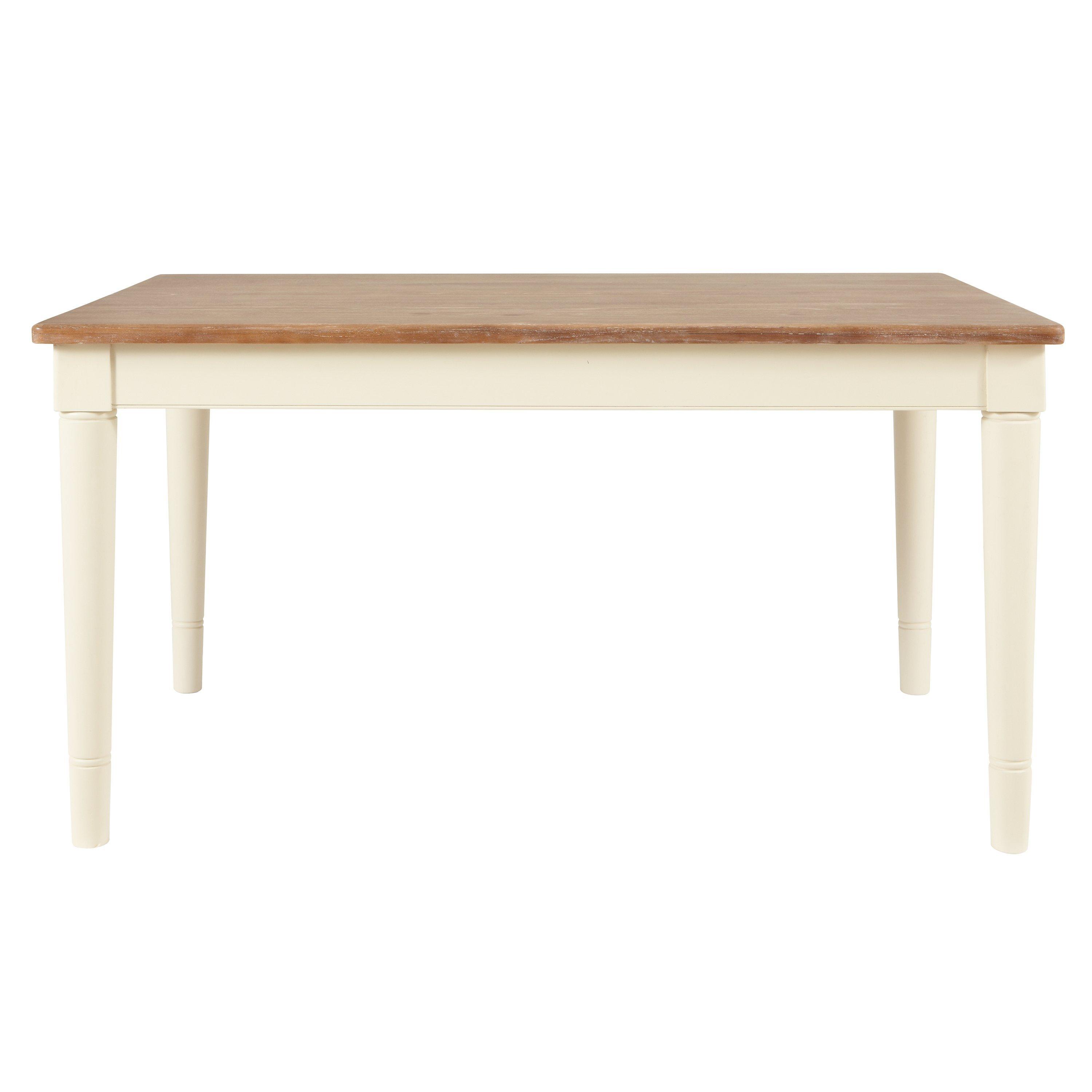 John Lewis Partners Drift Rectangular 6 Seater Dining Table Cream