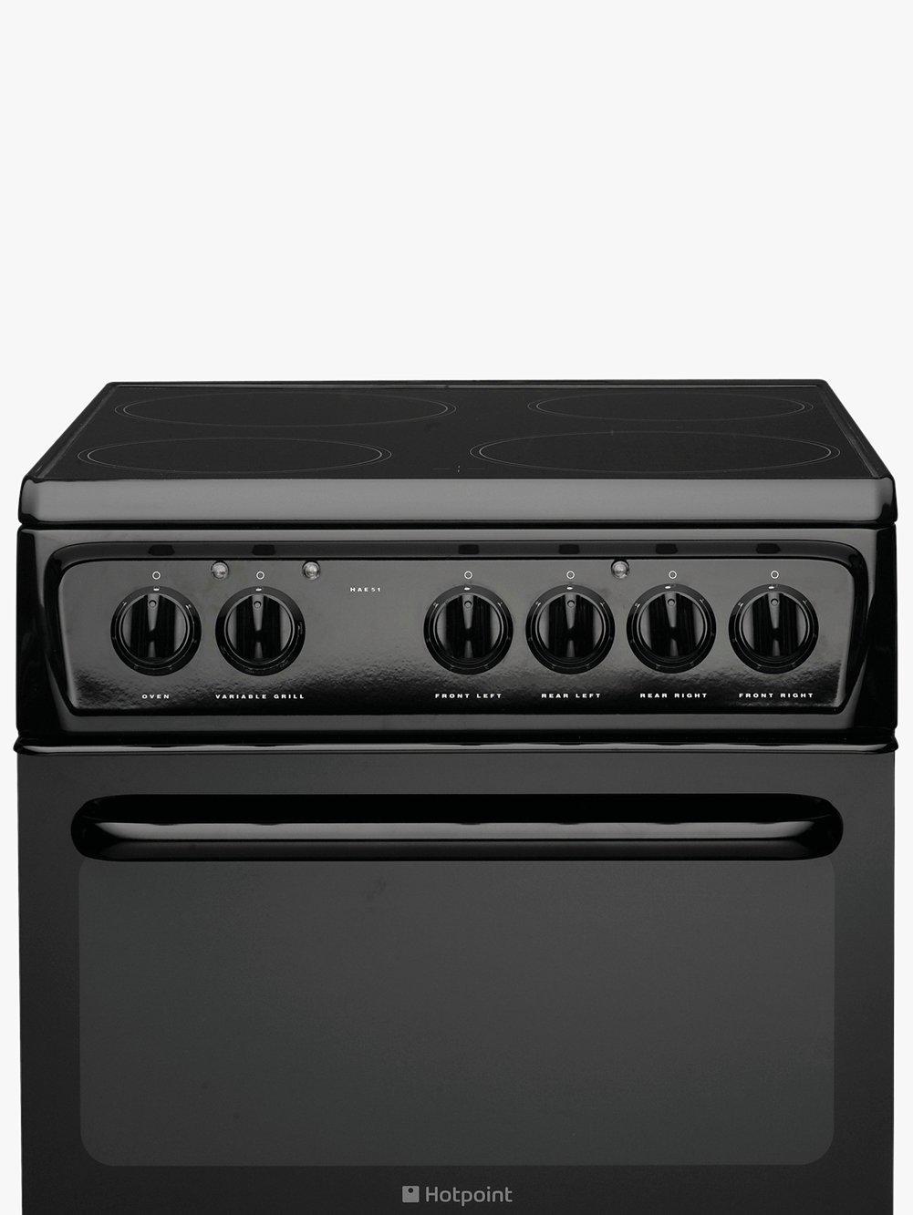 Hotpoint HAE51KS Electric Cooker, Black