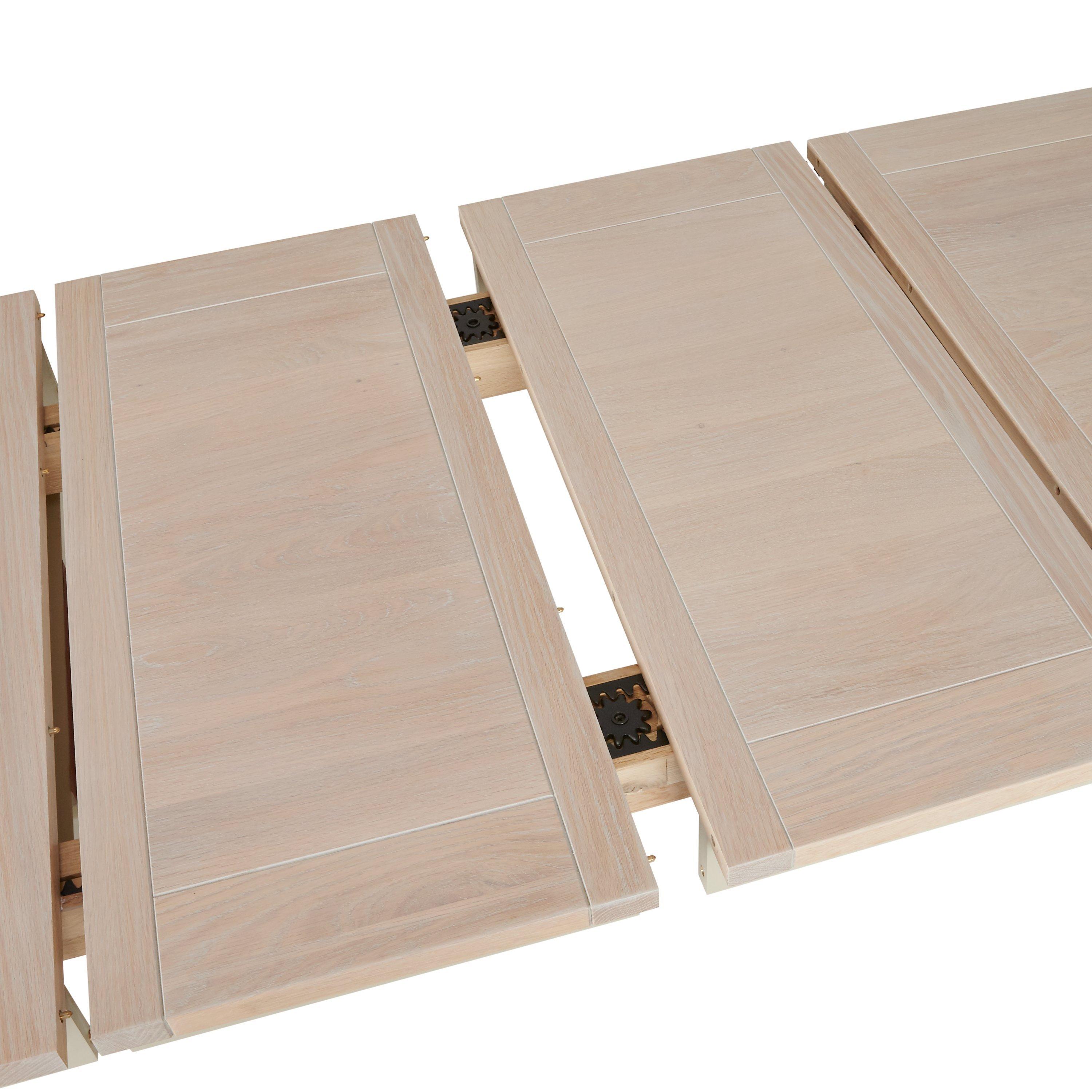 Neptune Suffolk 6-10 Seater Seasoned Oak Extending Dining Table, Honed ...