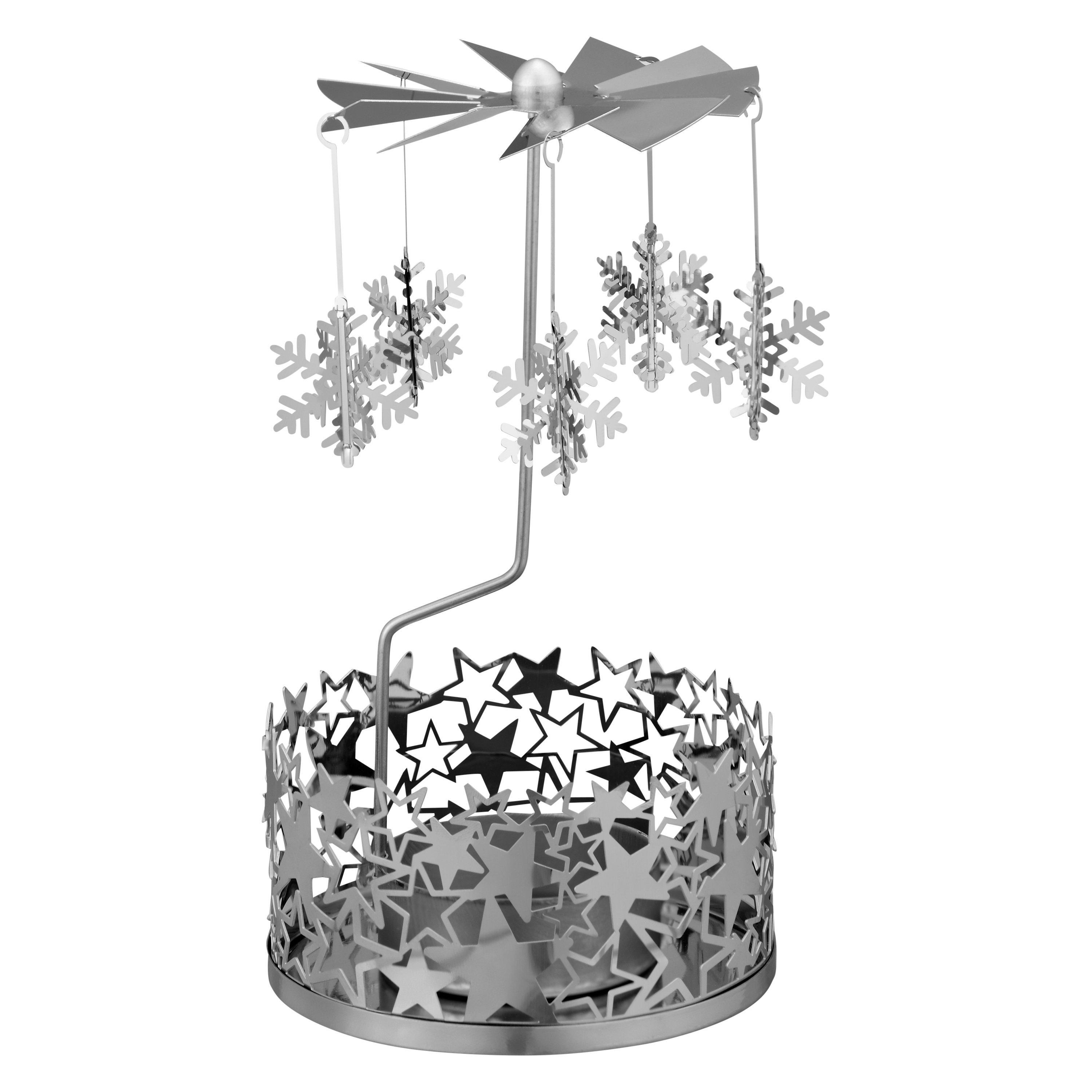 Anglaspel Star Carousel Tealight Holder, Silver