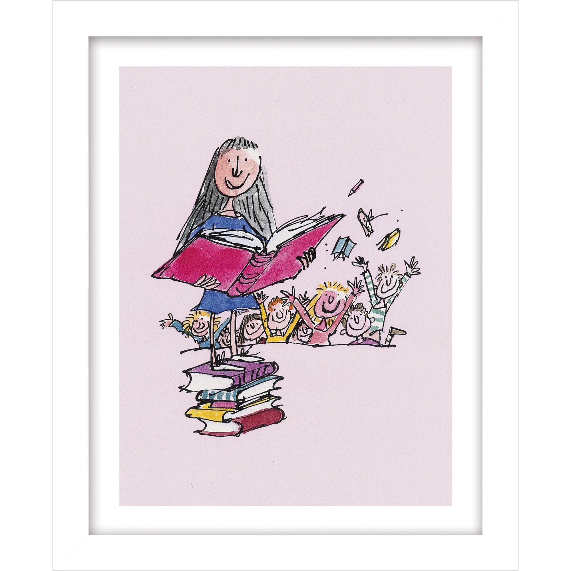 Quentin Blake - Roald Dahl, Matilda Framed Print, 38.5 x 31cm