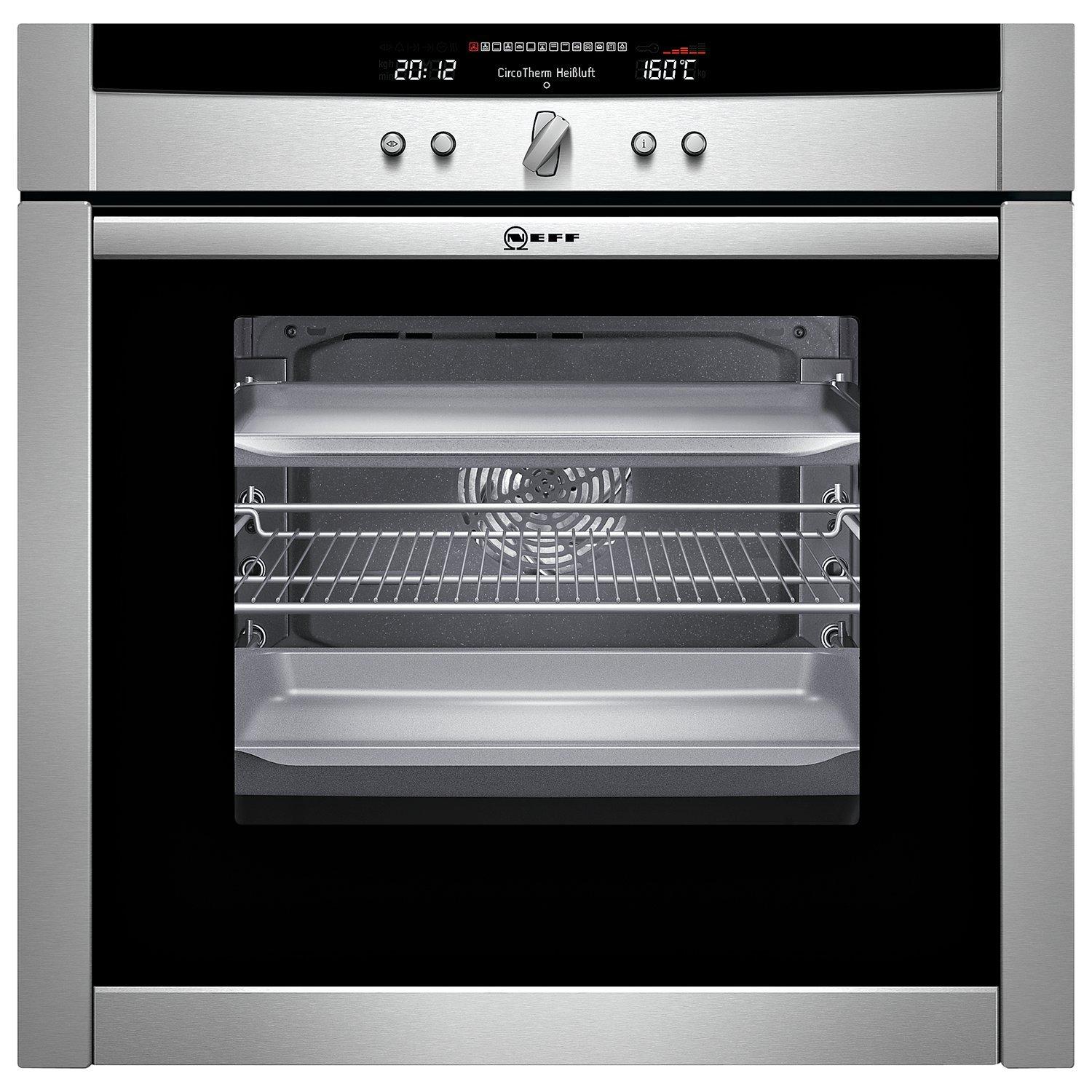 Neff B46E74N3GB Slide and Hide Single Electric Oven, Stainless Steel