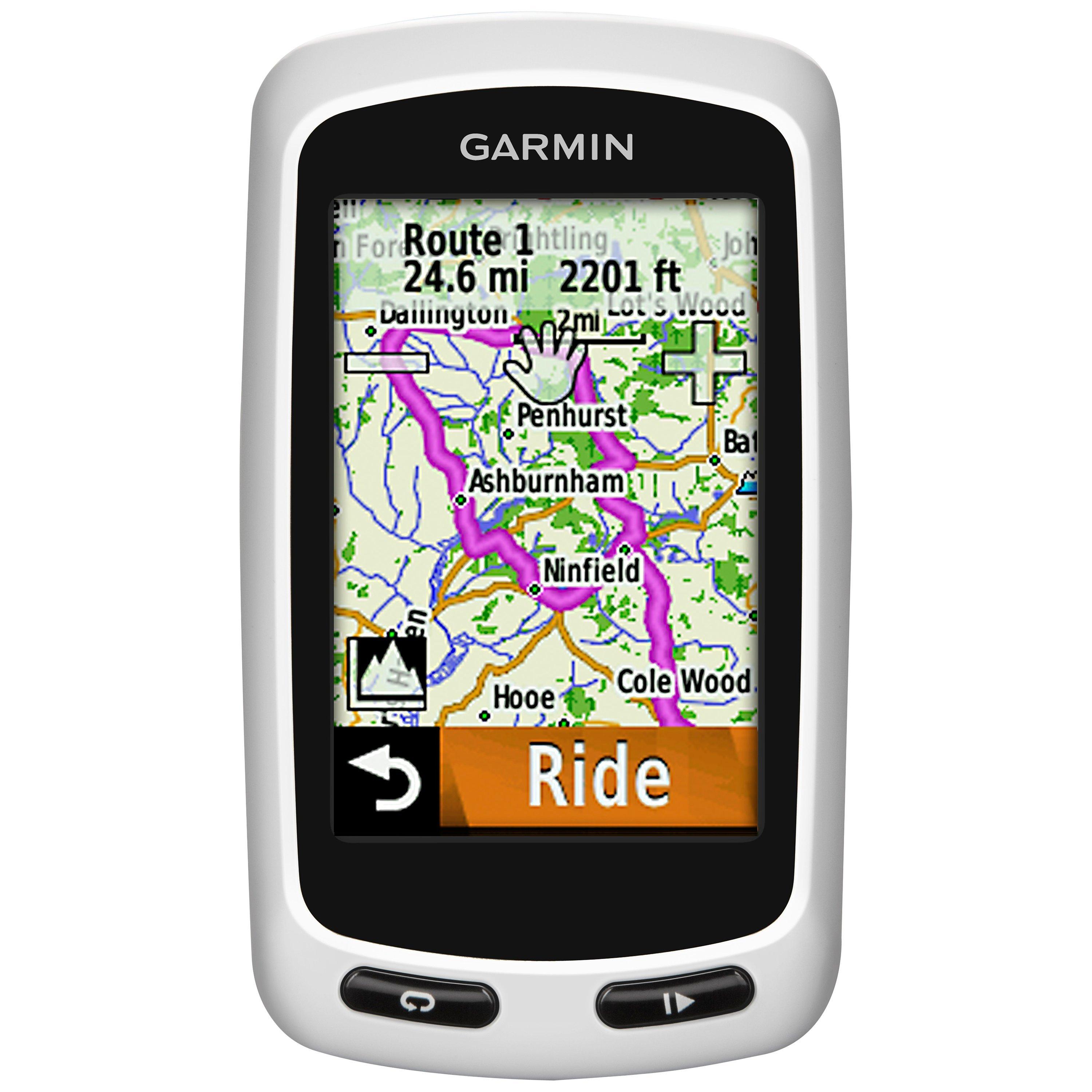 Garmin Edge Touring Touchscreen Bike GPS, Black/White