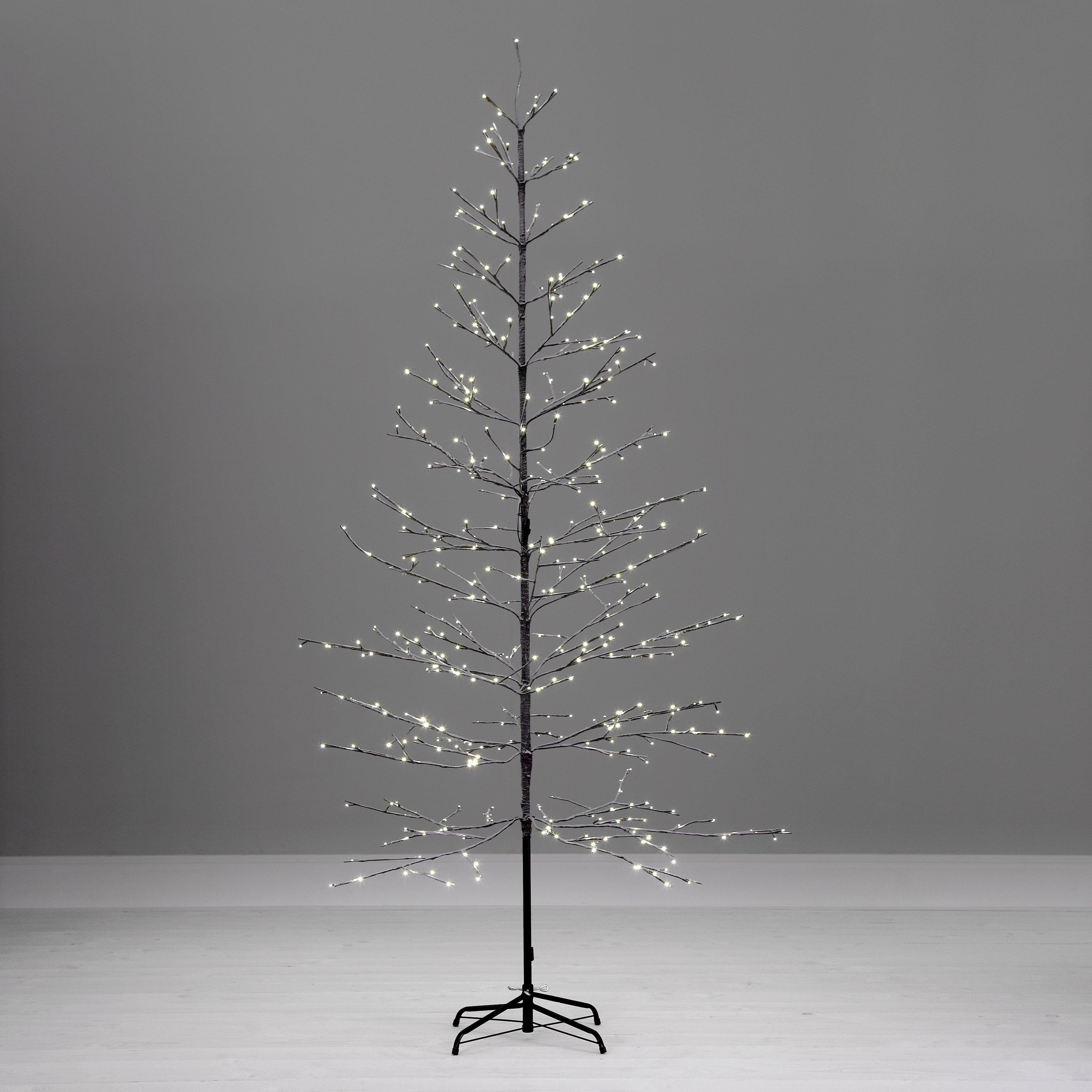 John Lewis Pre-Lit Snowy Twig Christmas Tree, White, 8ft