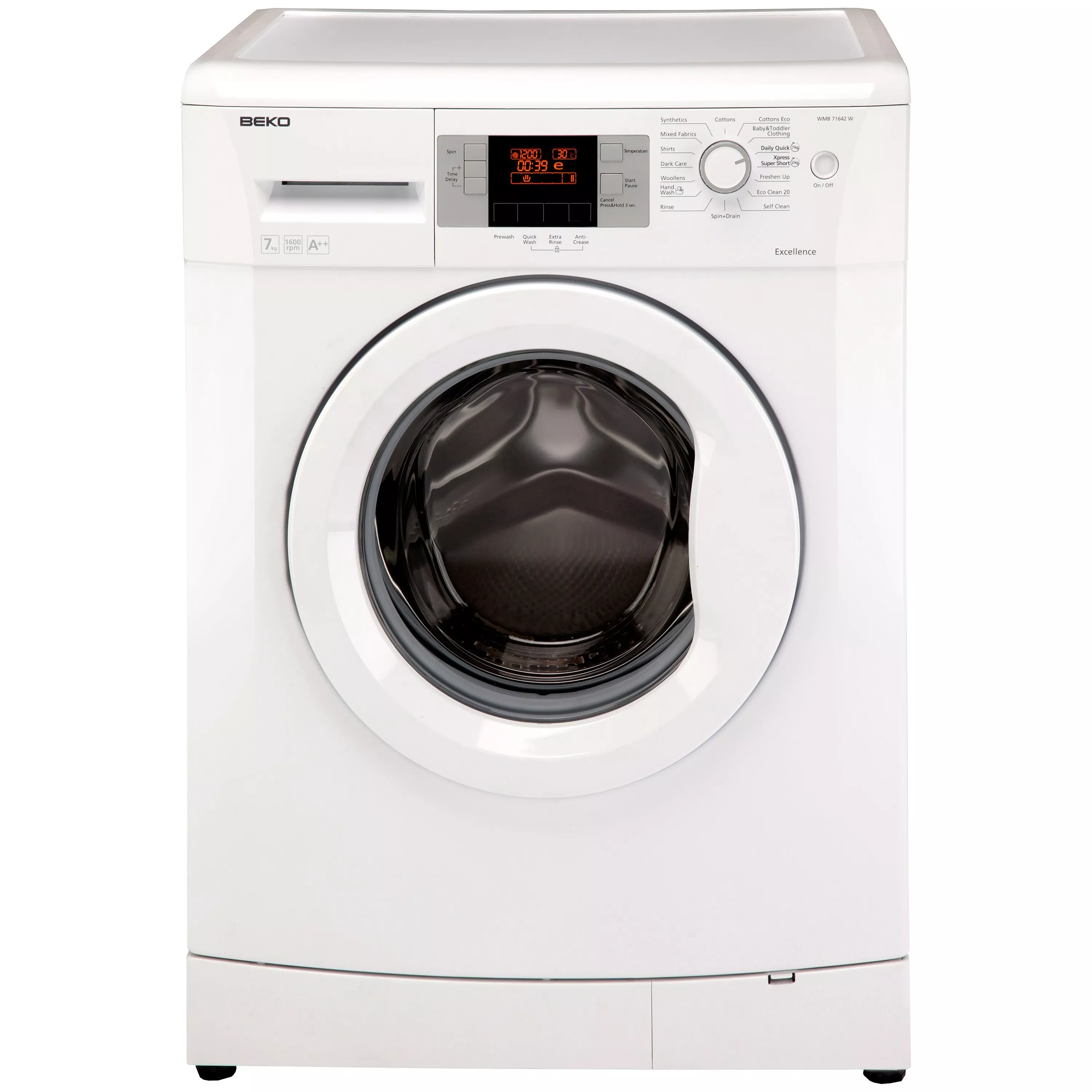 Beko WMB71642W Freestanding Washing Machine, 7kg Load, A++ Energy ...
