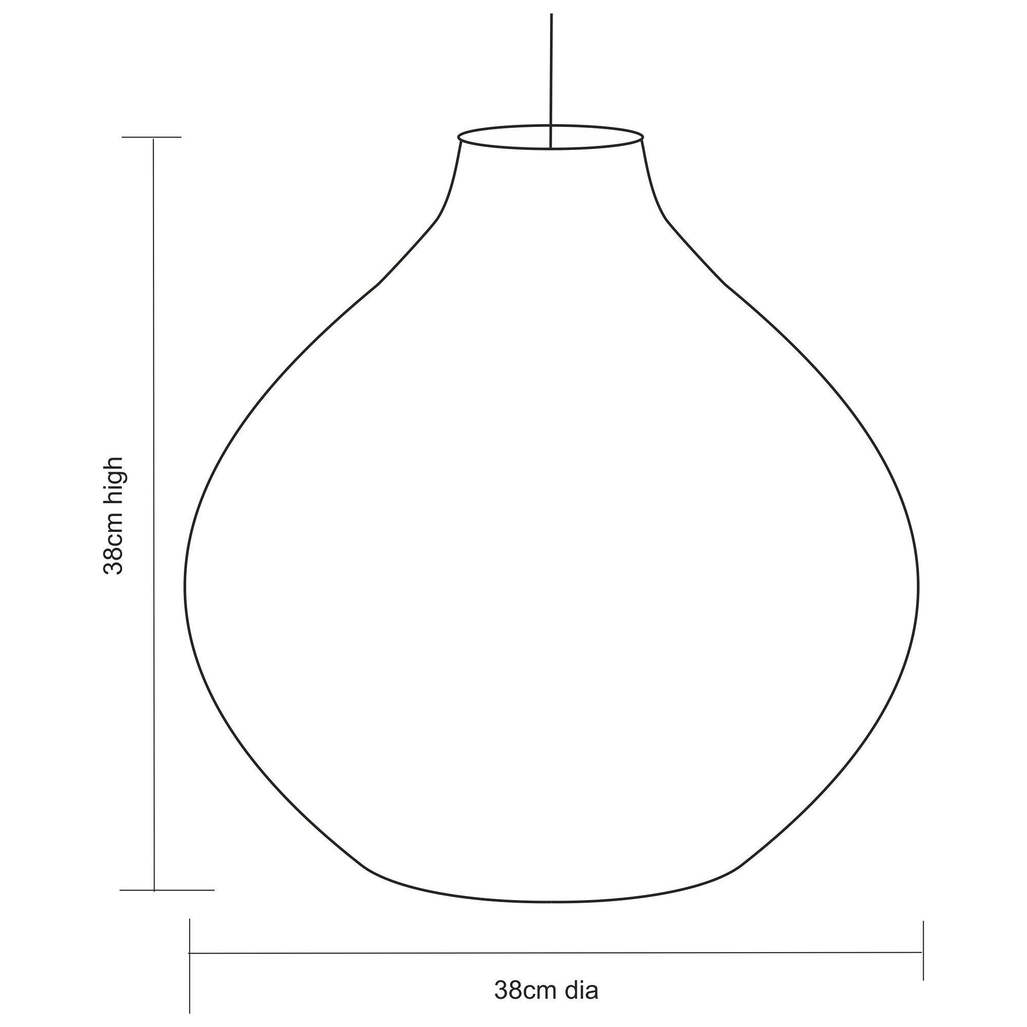 John Lewis Barnaby Round Wicker Shade, Grey