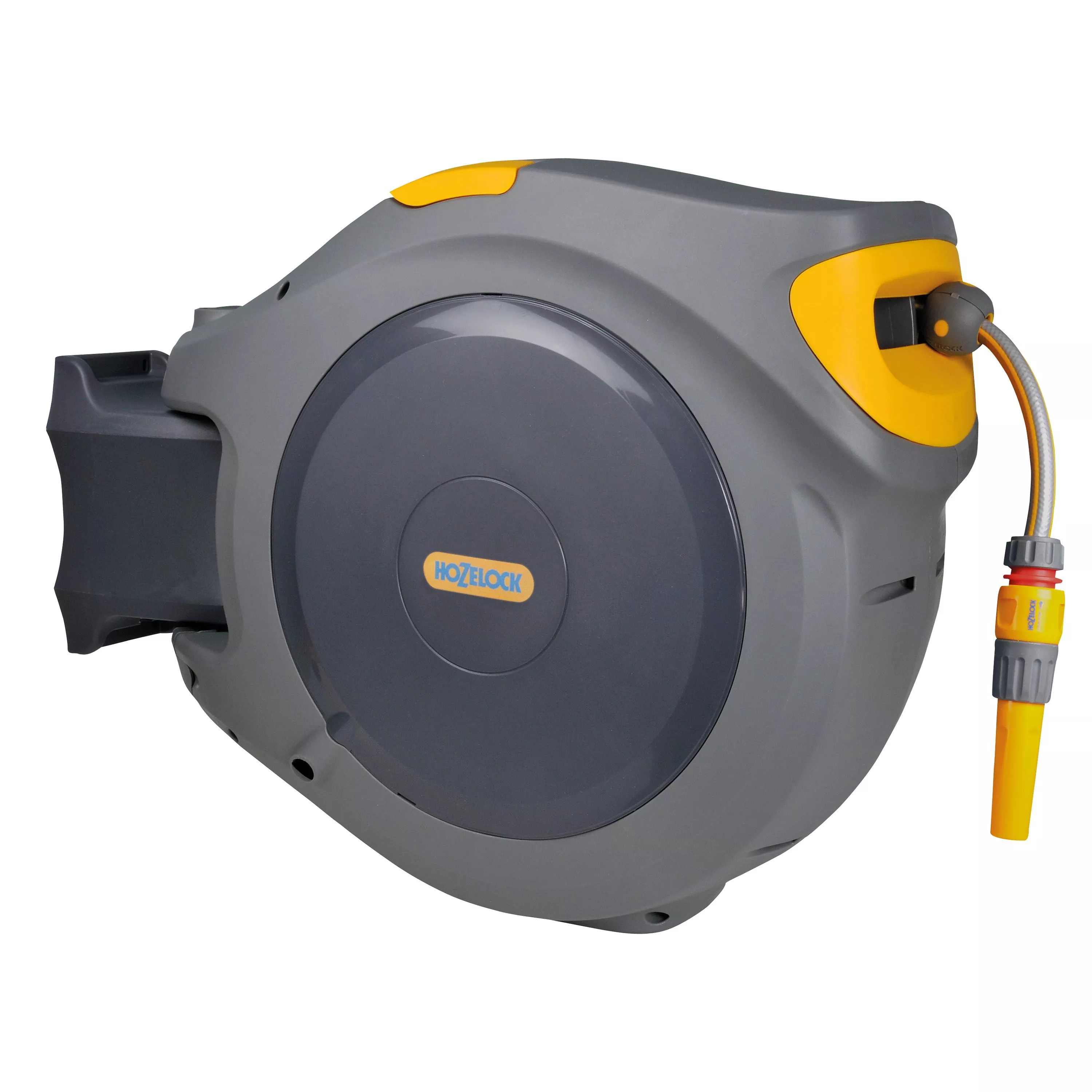 Hozelock Retracting Wall-Mounted Hose Reel, 30m