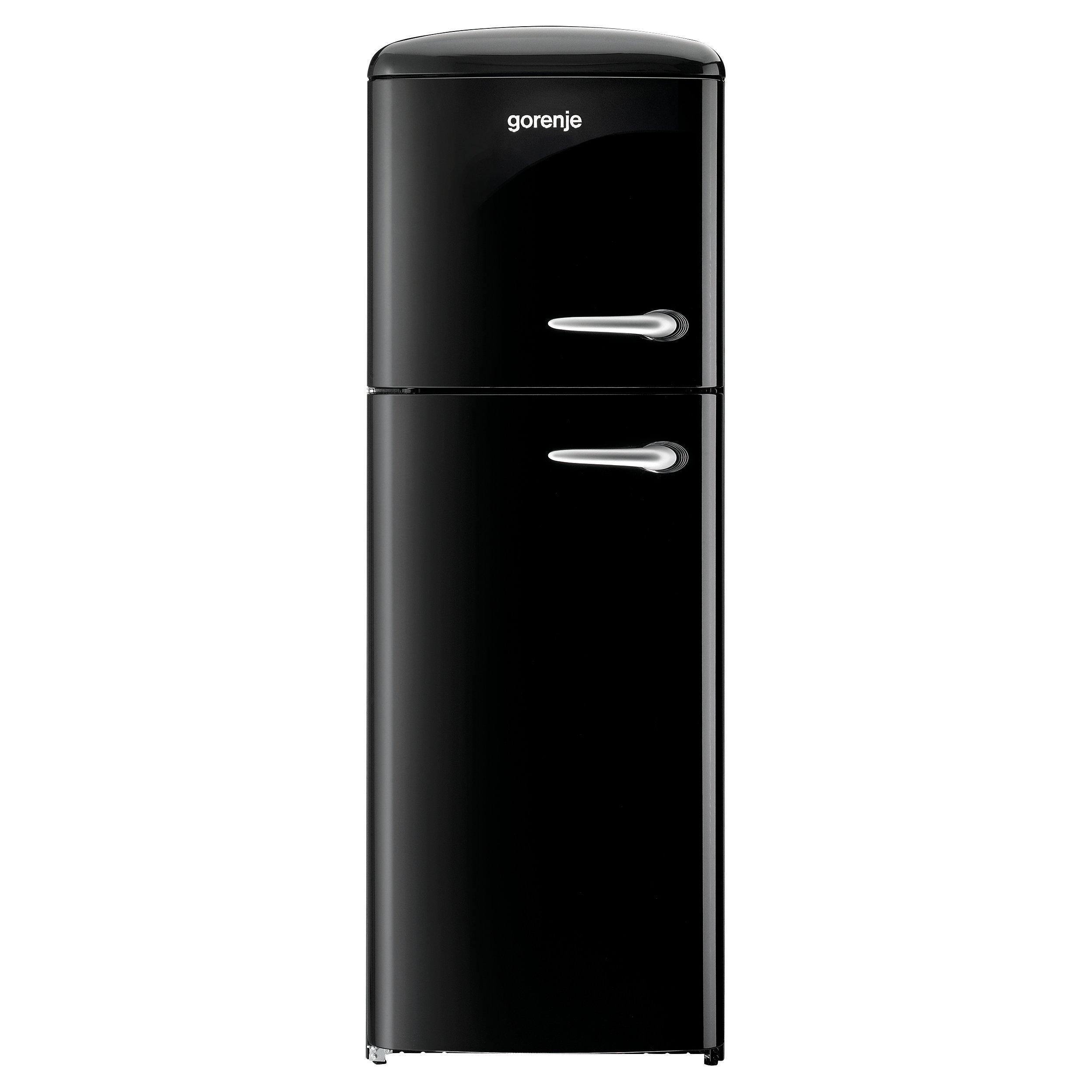 Gorenje RF60309OBK L Freestanding Fridge Freezer A Energy Rating Left Hand Hinge 60cm Wide Black