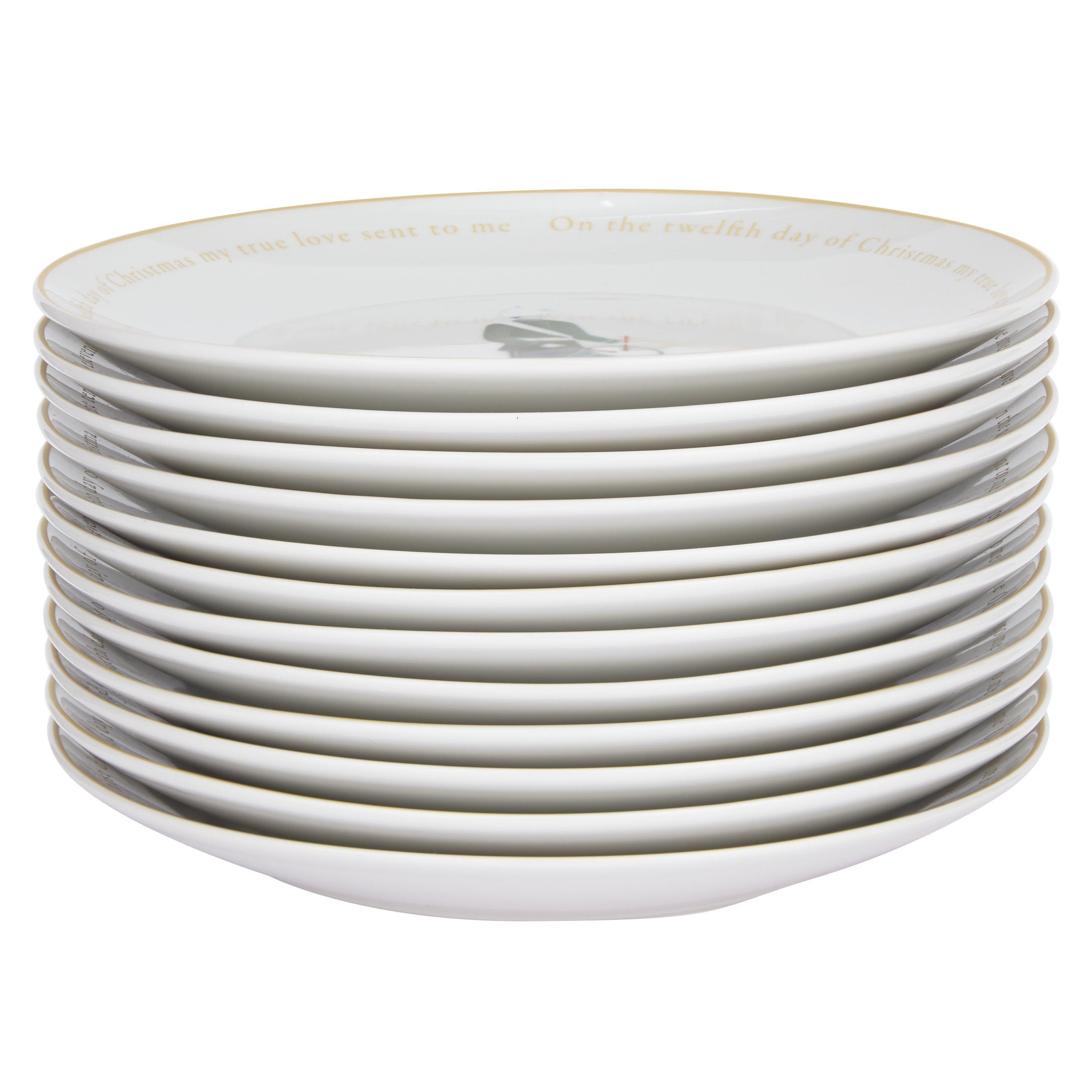 John Lewis 12 Days of Christmas Plates, Set of 12