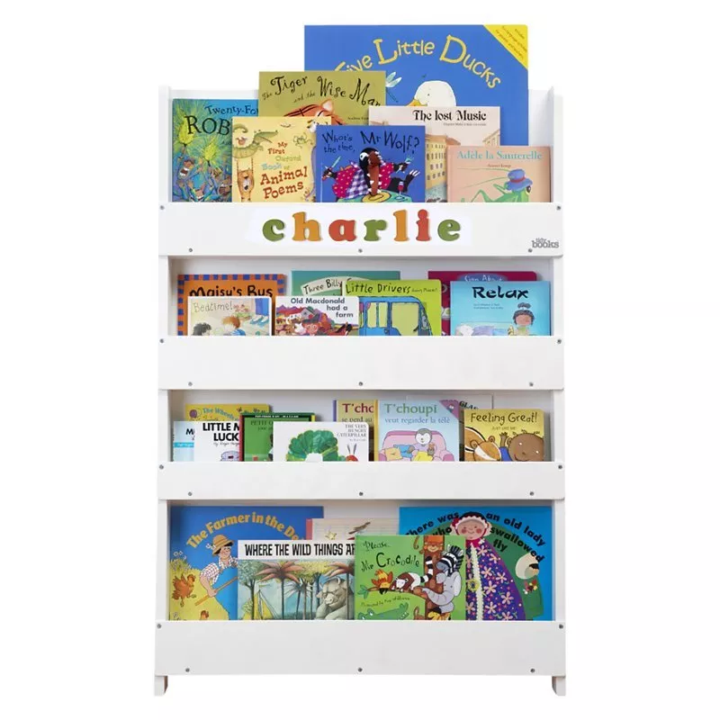 Tidy Books Personalised ABC Bookcase, White