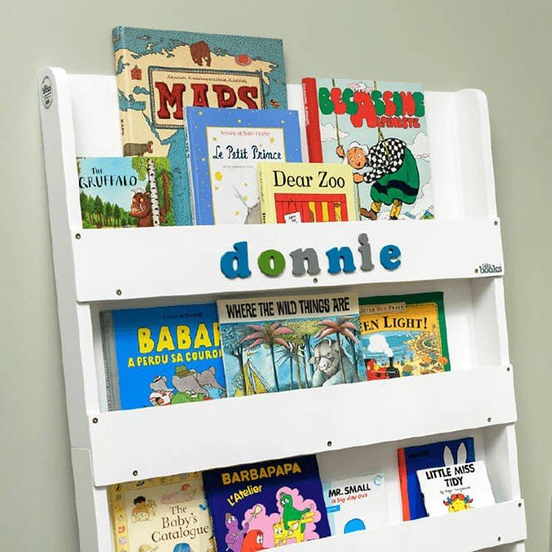 Tidy Books Personalised ABC Bookcase, White