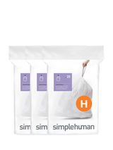 simplehuman Bin Liners Size H Three Packs of 20
