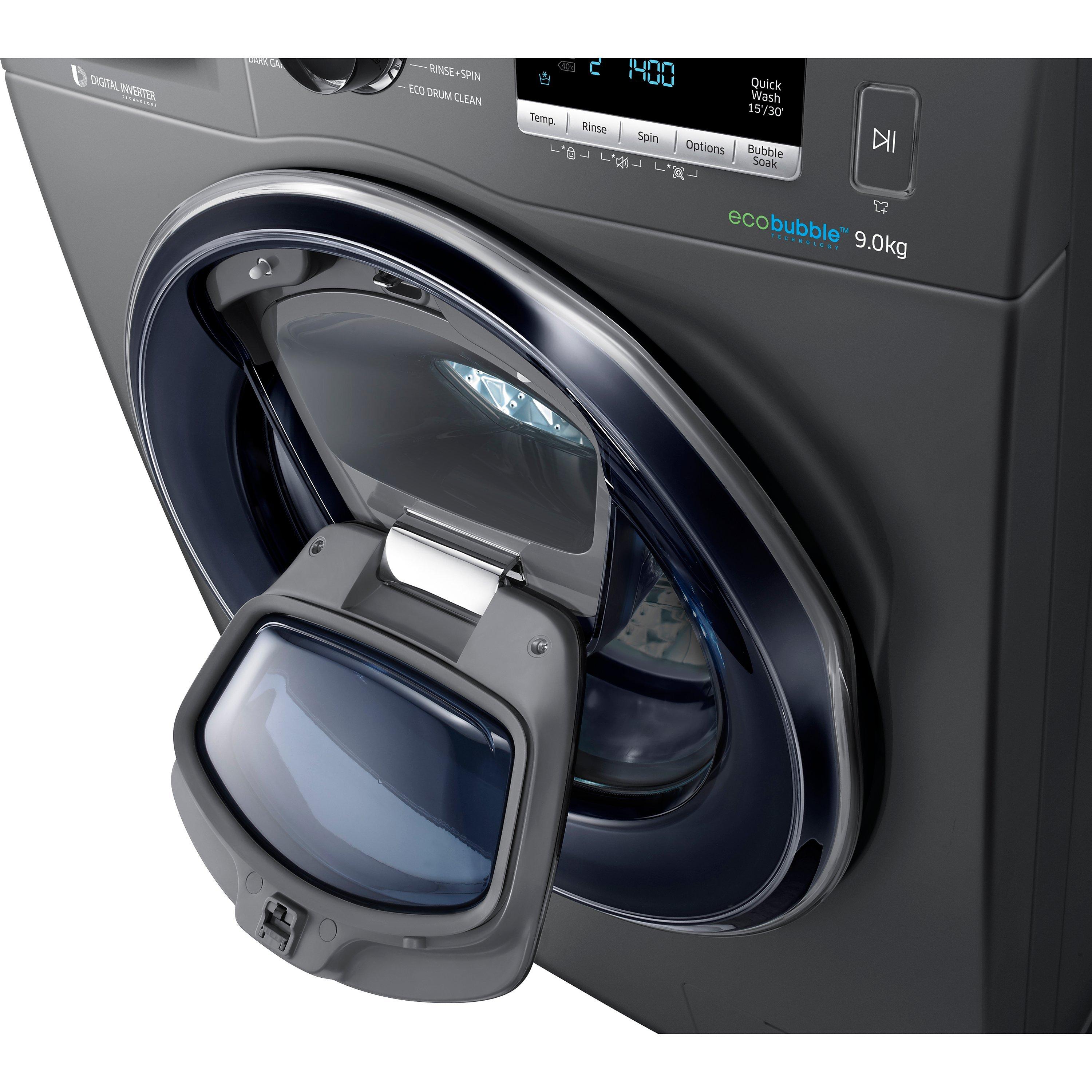 Samsung AddWash WW90K6410QX/EU Washing Machine, 9kg Load, A+++ Energy ...