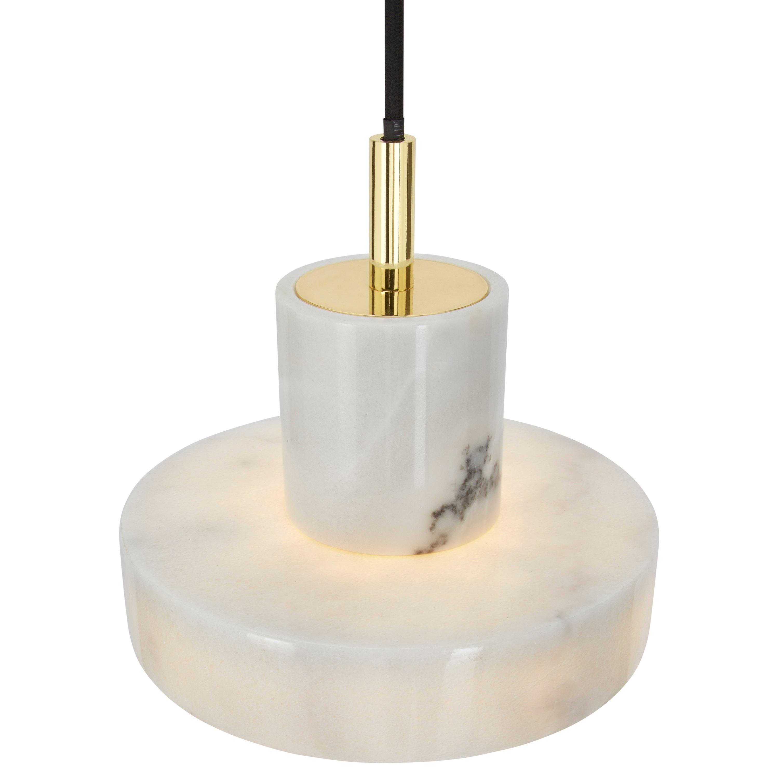 Tom Dixon Stone Pendant Ceiling Light, Marble/Brass