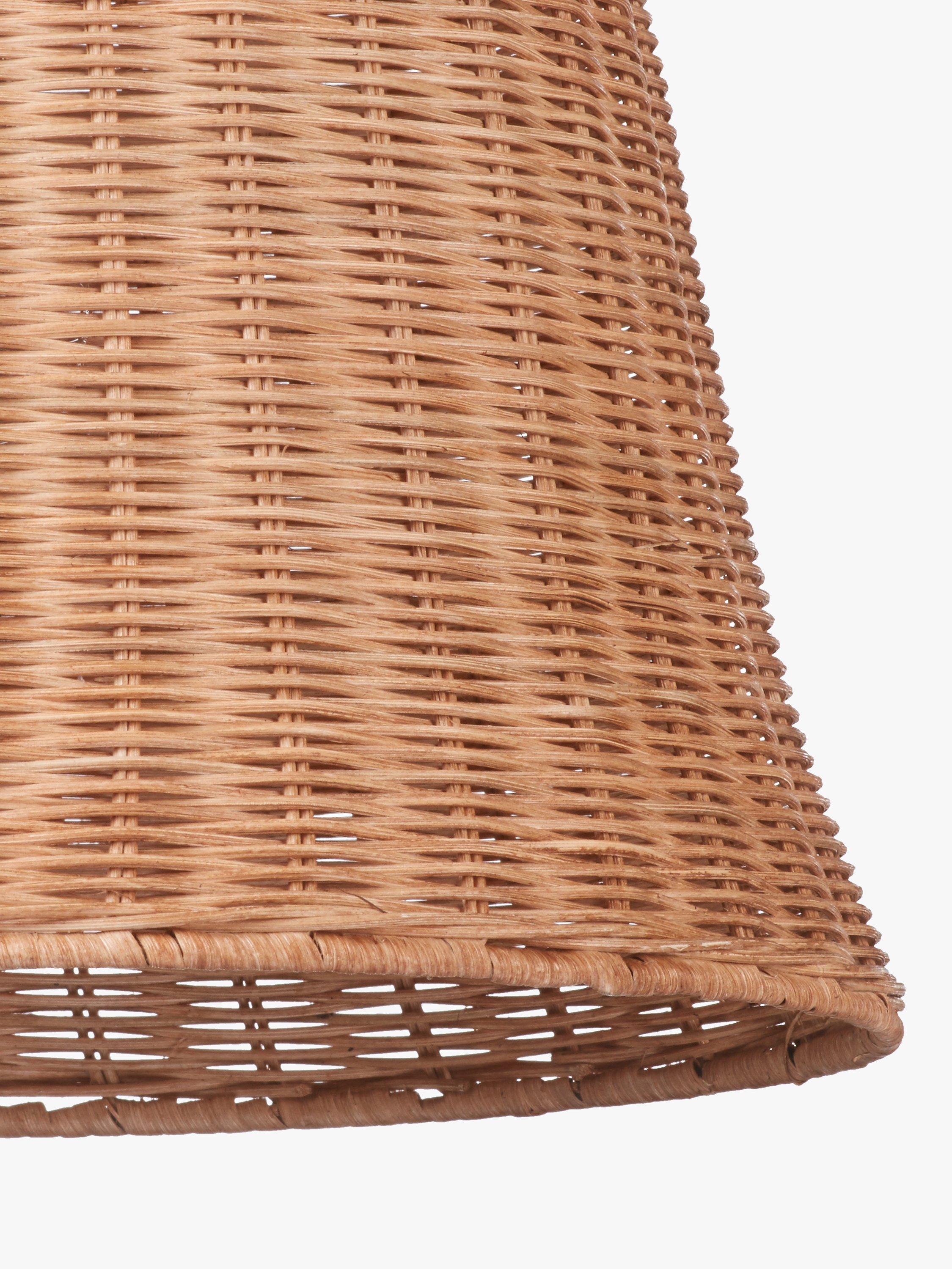 Croft Collection Stanley Rattan Small Easy-to-Fit Ceiling Light, Brown ...