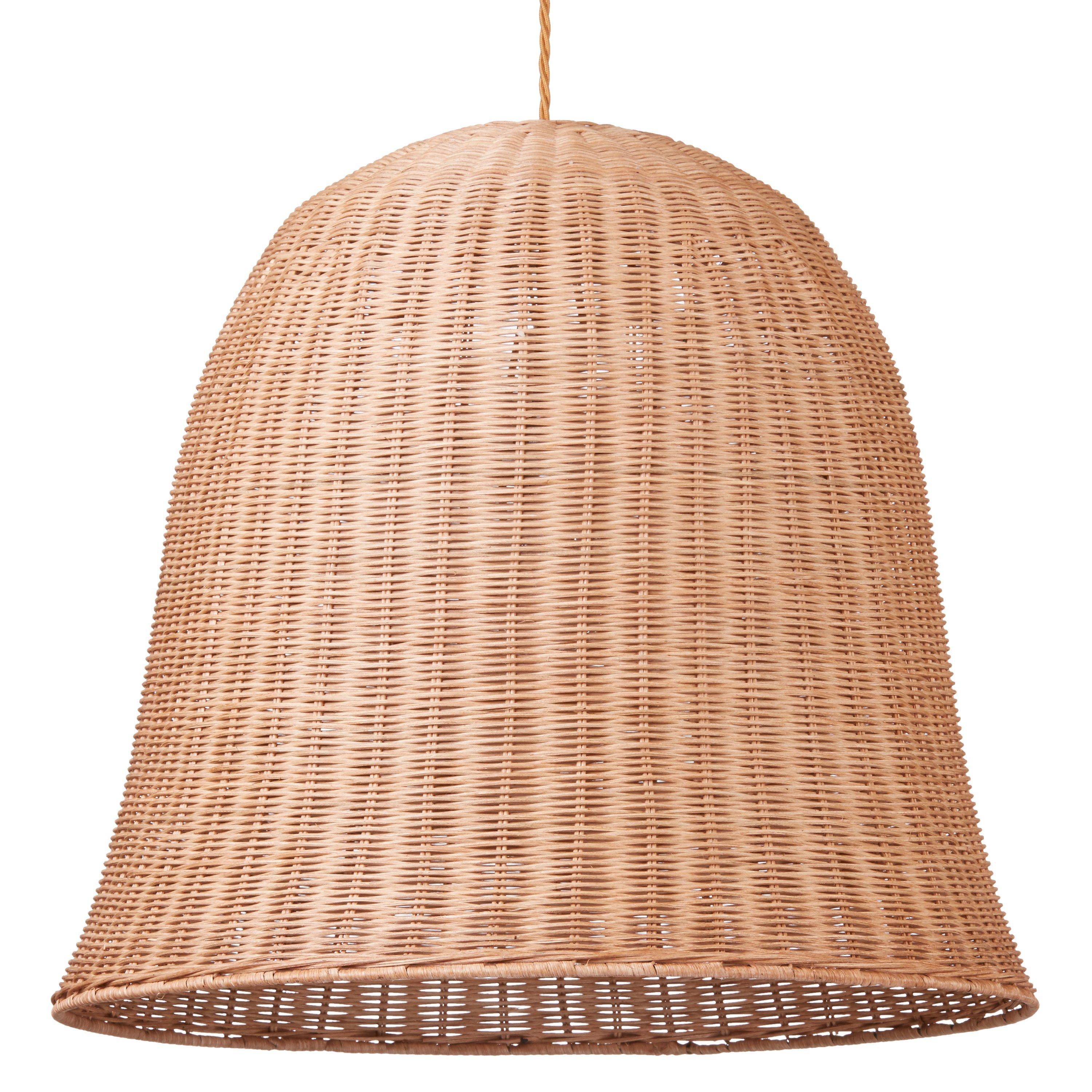 John Lewis Croft Collection Stanley Rattan Large Easy-to-Fit Ceiling ...