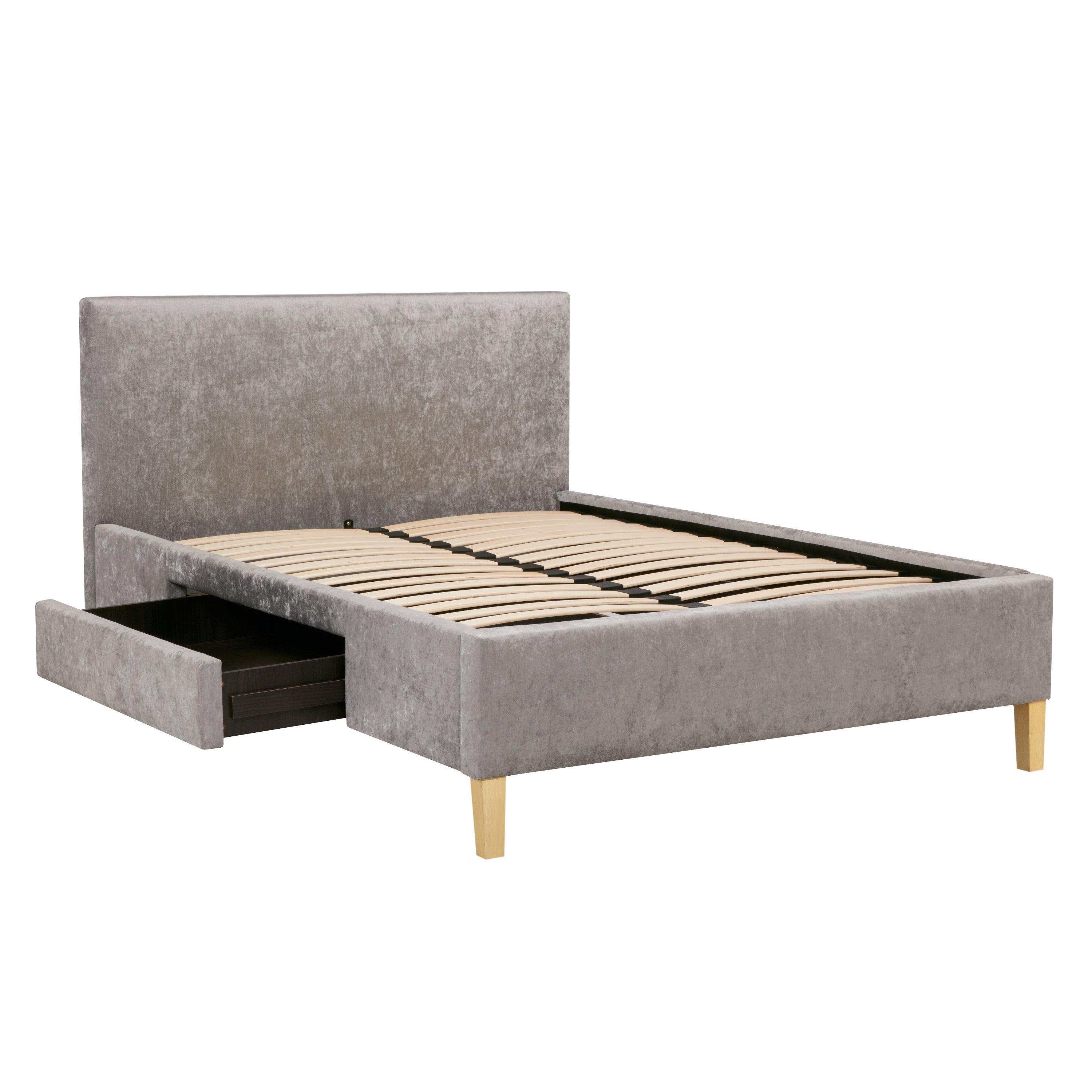 John Lewis & Partners Emily Storage Bed Frame, King Size, Grey