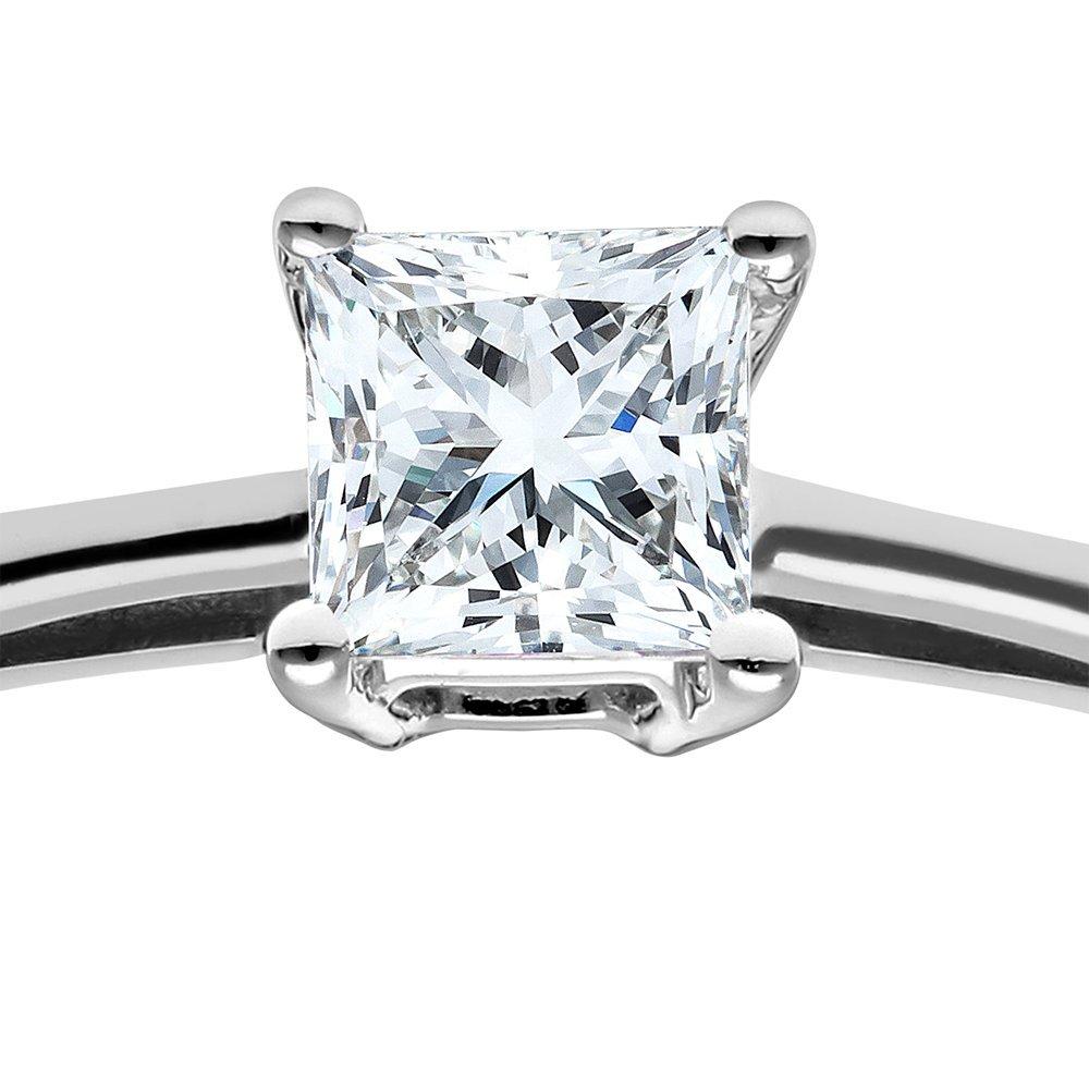 Mogul 18ct White Gold Princess Cut Diamond Engagement Ring, 1ct