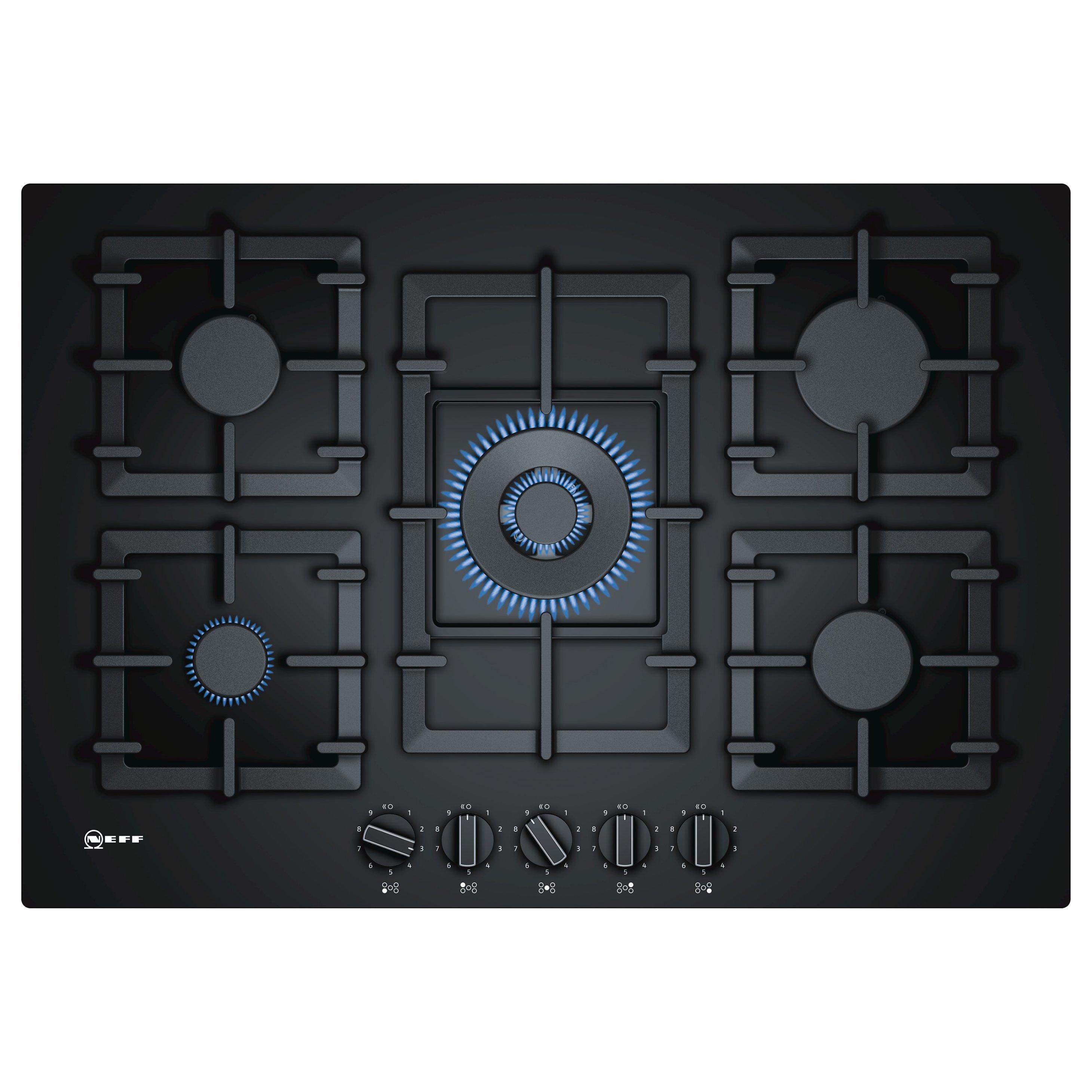 Neff T27CS59S0 FlameSelect Gas Hob, Black