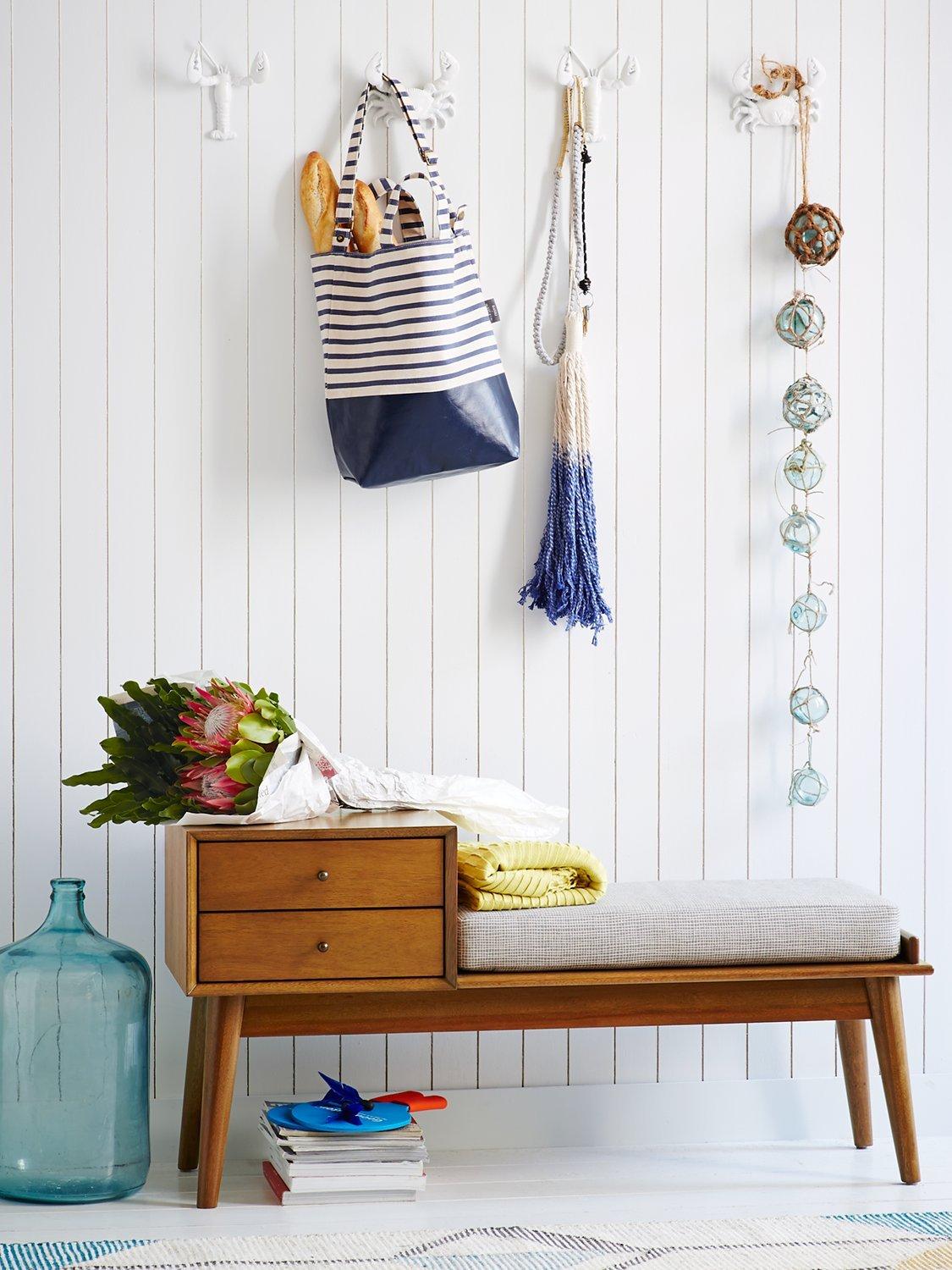 Mid century entryway bench store