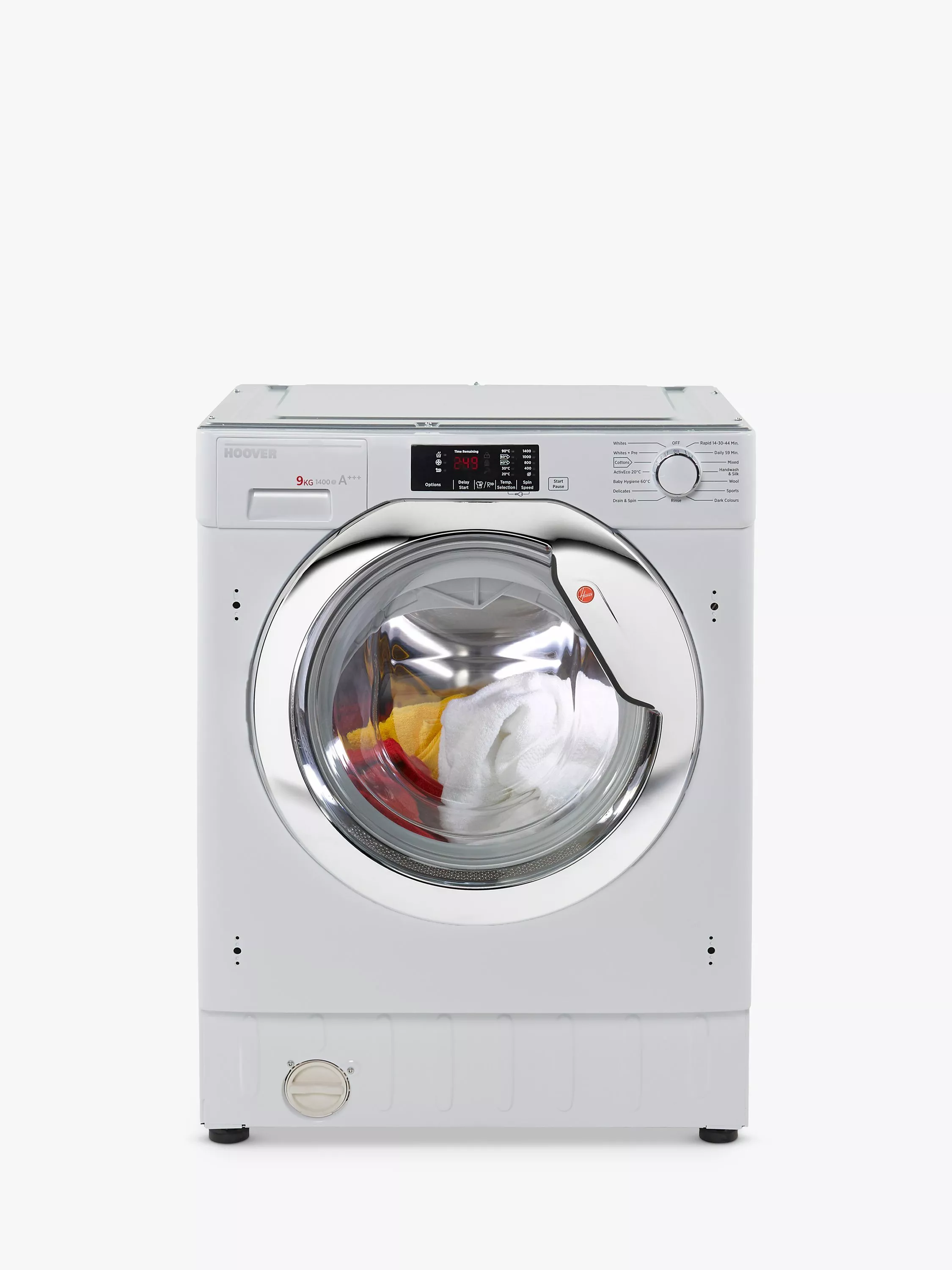 Hoover HBWM 914DC-80 Integrated Washing Machine, 9kg Load, A+++ Energy ...