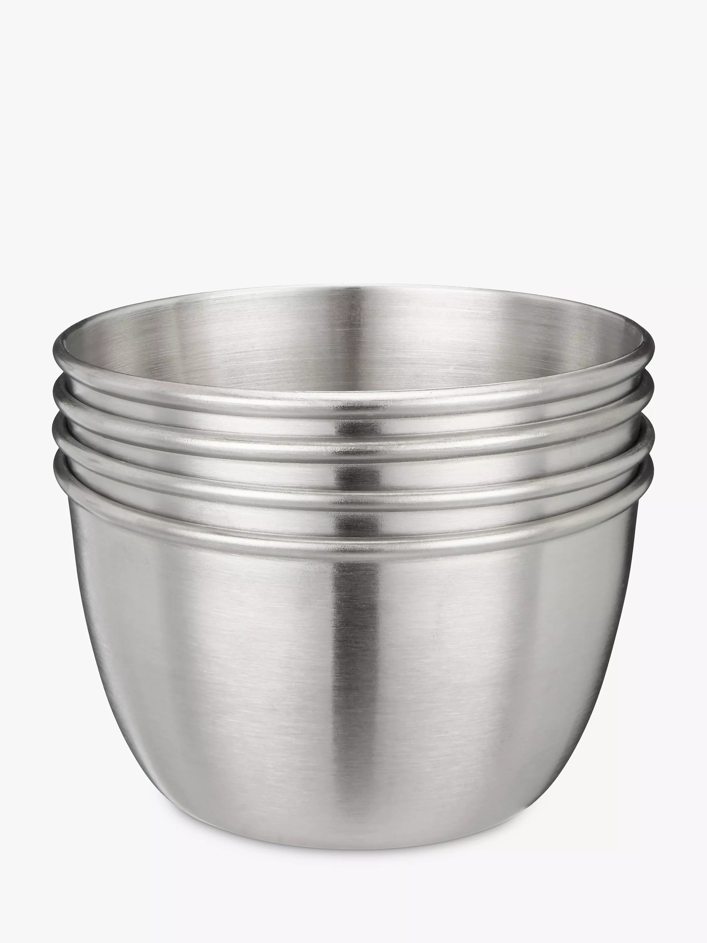 John Lewis & Partners Professional Stainless Steel Mini Pudding Moulds ...