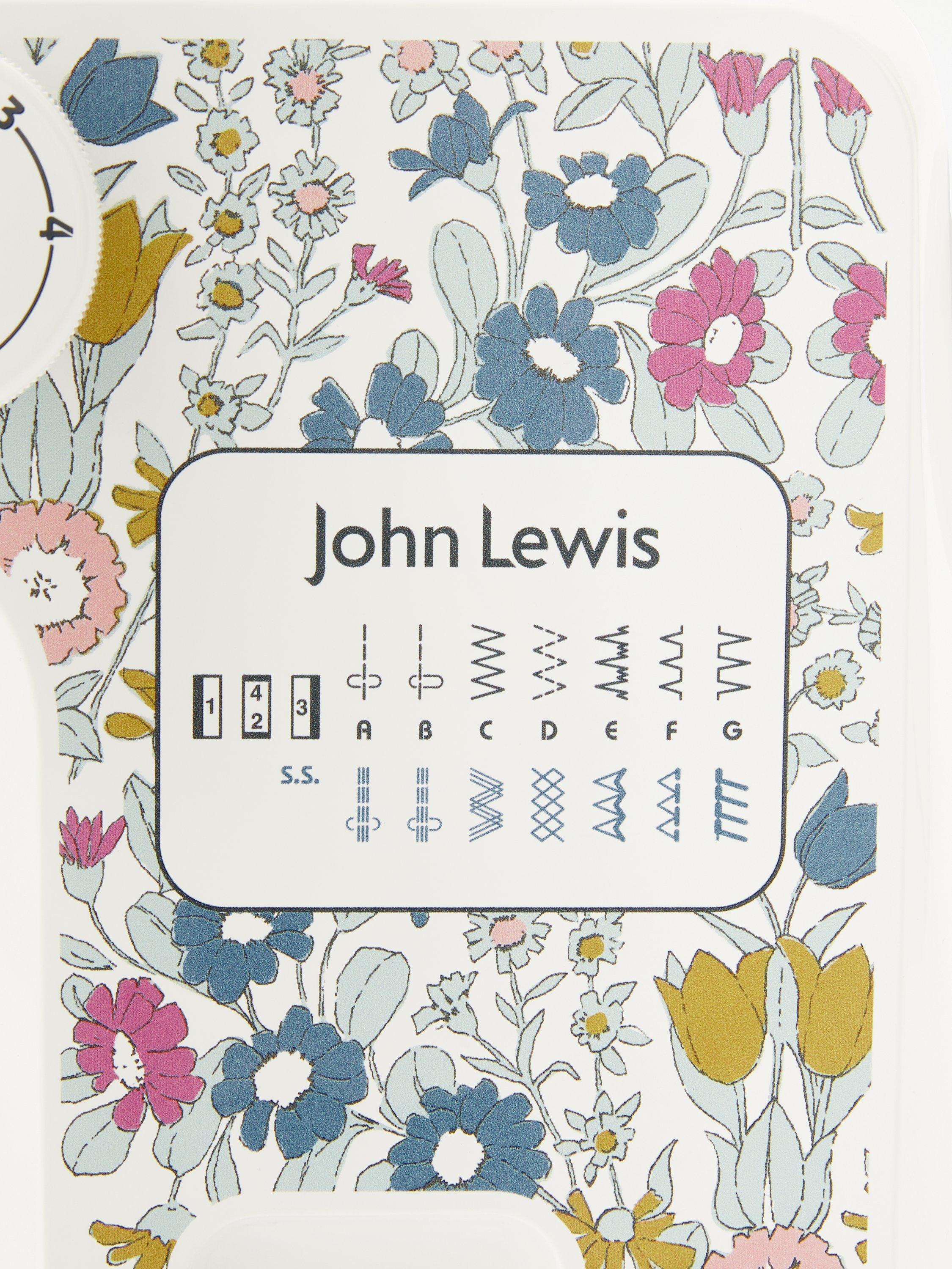 John Lewis & Partners JL111 Daisy Chain Print Sewing Machine, White/Multi