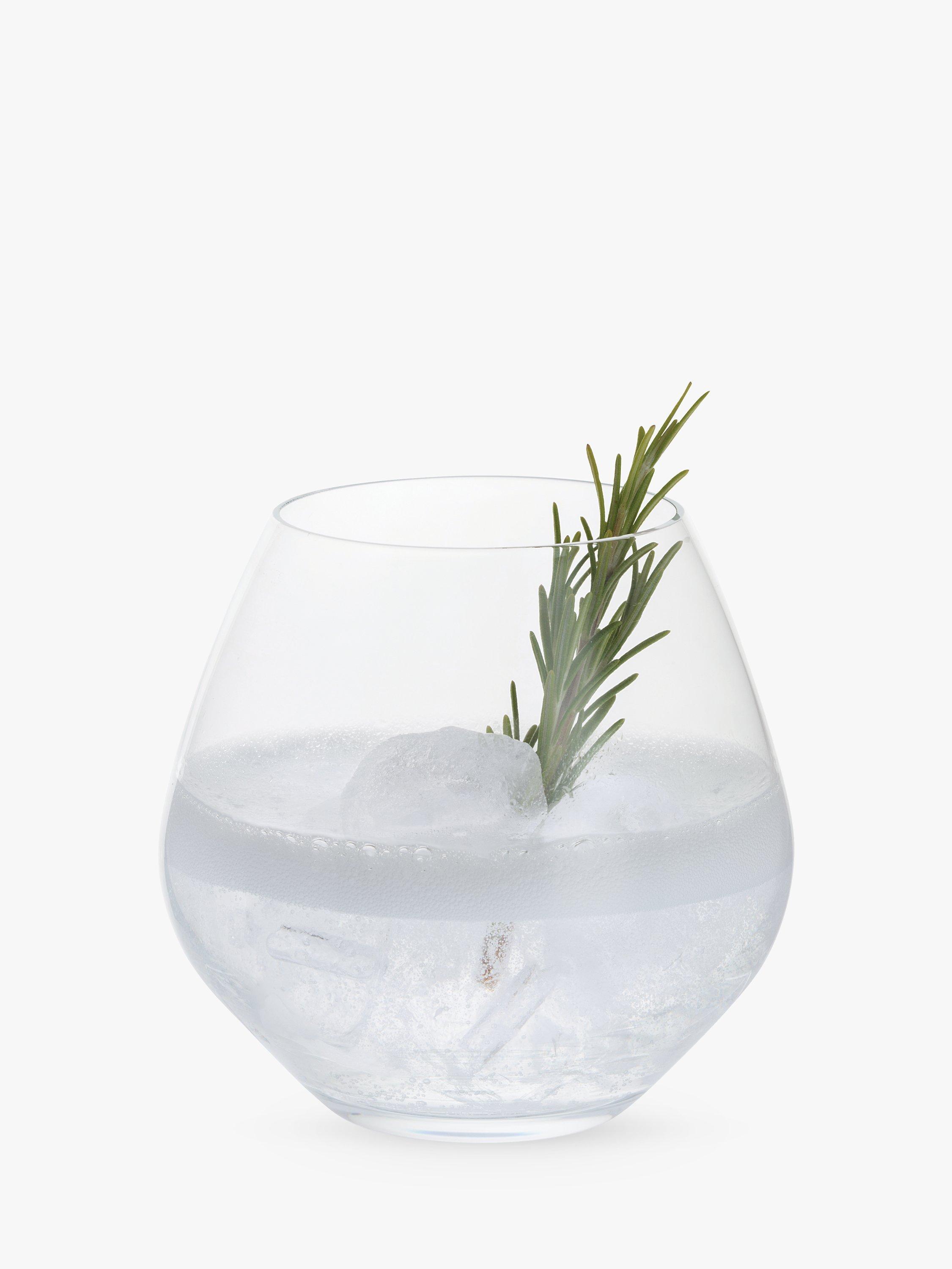 Dartington Crystal Stemless Gin Copa Glasses, Clear, 440ml, Set of 6