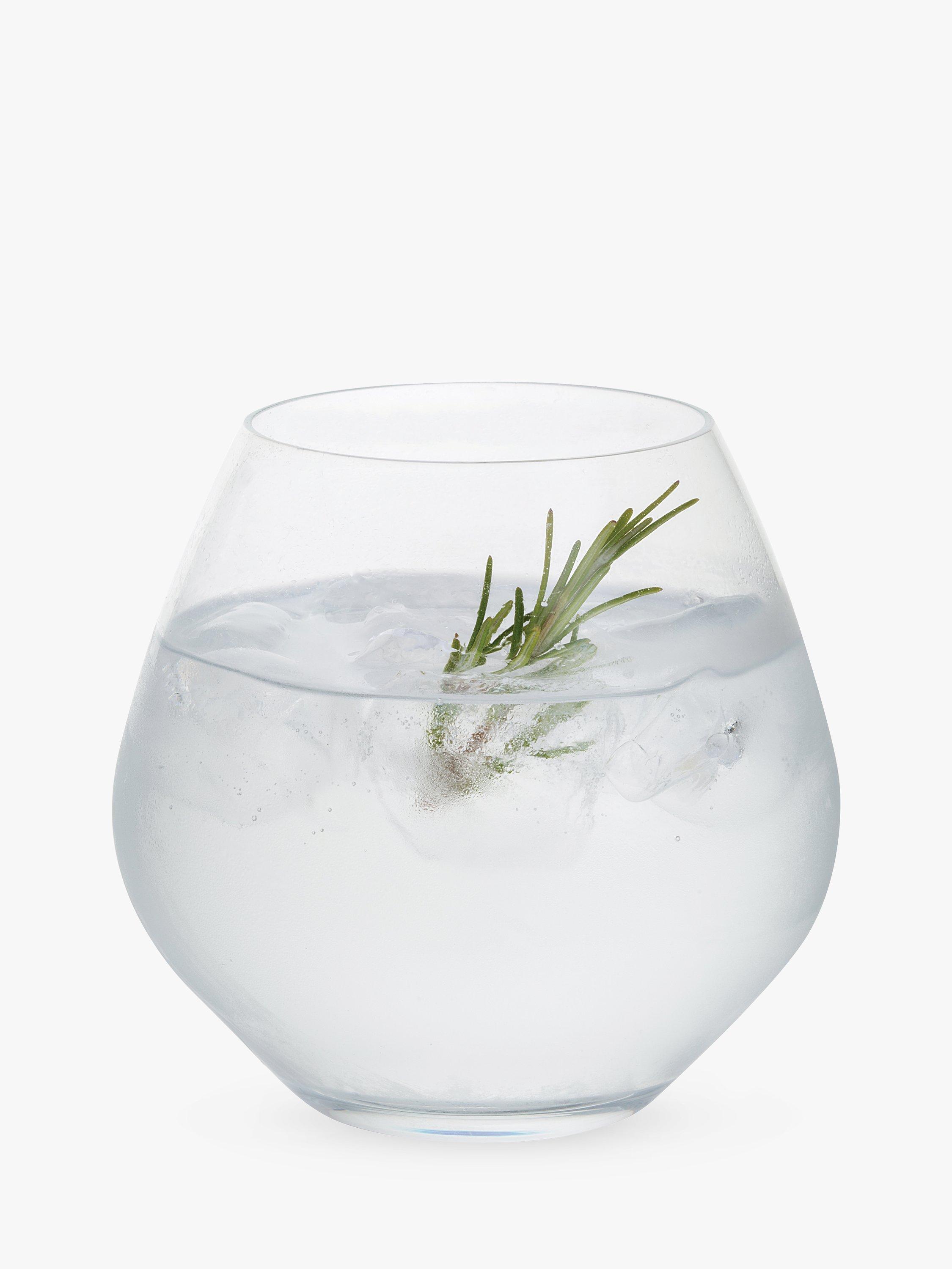 Dartington Crystal Stemless Gin Copa Glasses, Clear, 440ml, Set of 6