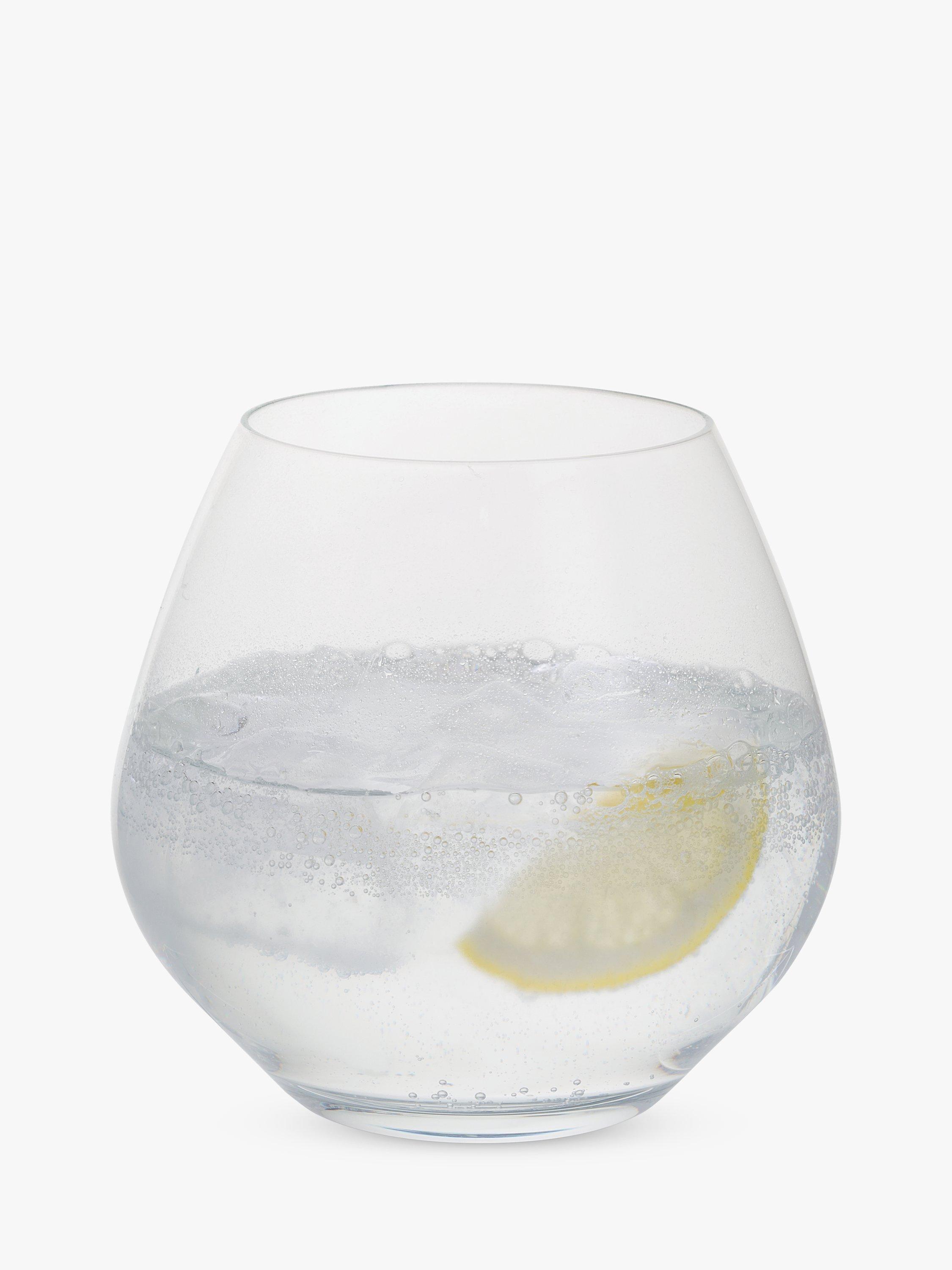 Dartington Crystal Stemless Gin Copa Glasses, Clear, 440ml, Set of 6