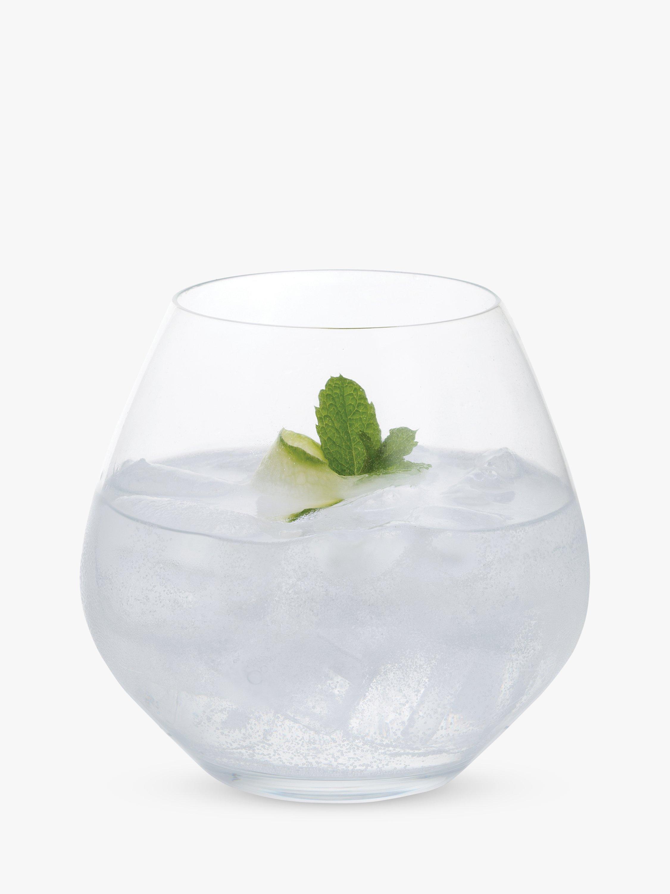 Dartington Crystal Stemless Gin Copa Glasses, Clear, 440ml, Set of 6