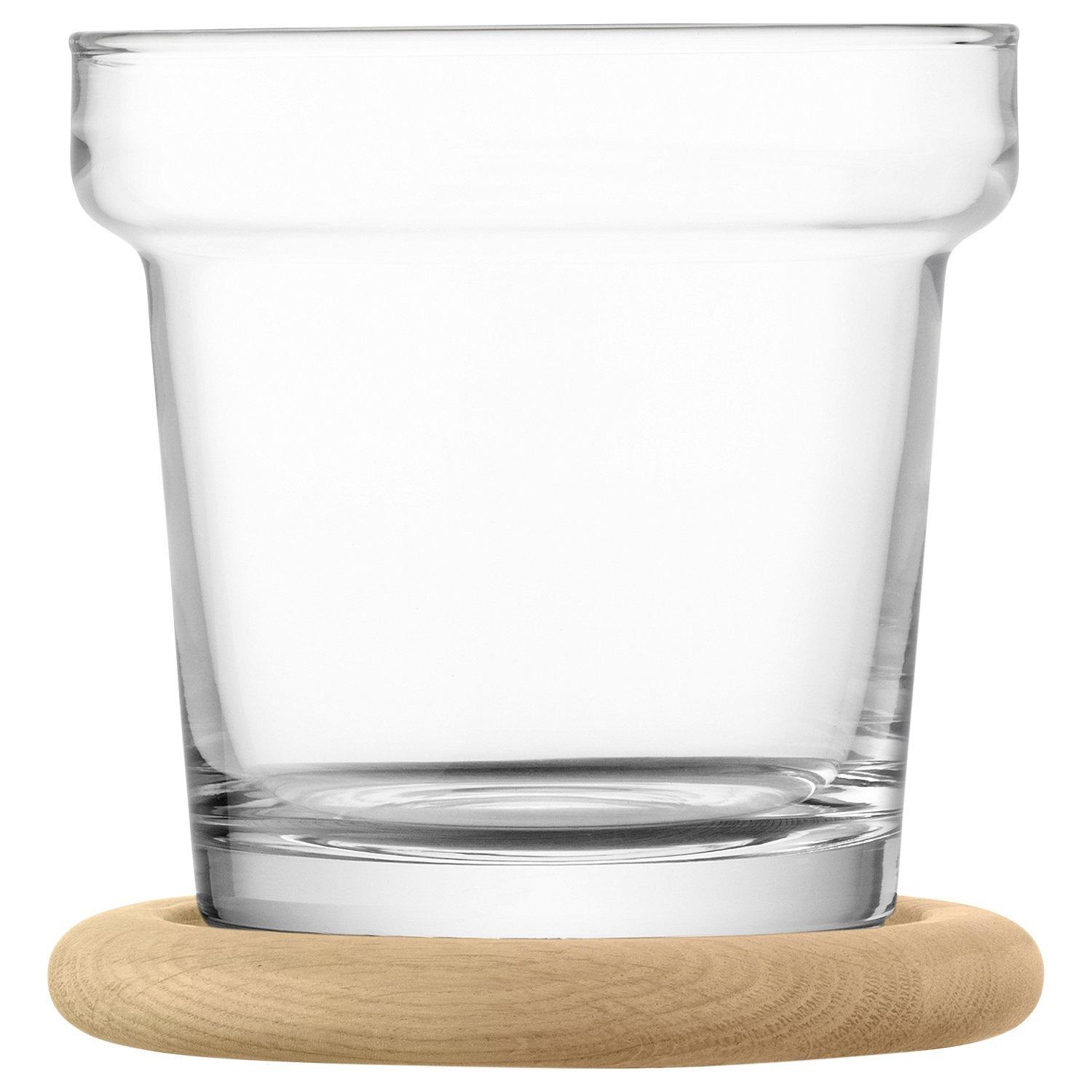 LSA International Plant Pot & Base, H16.5cm