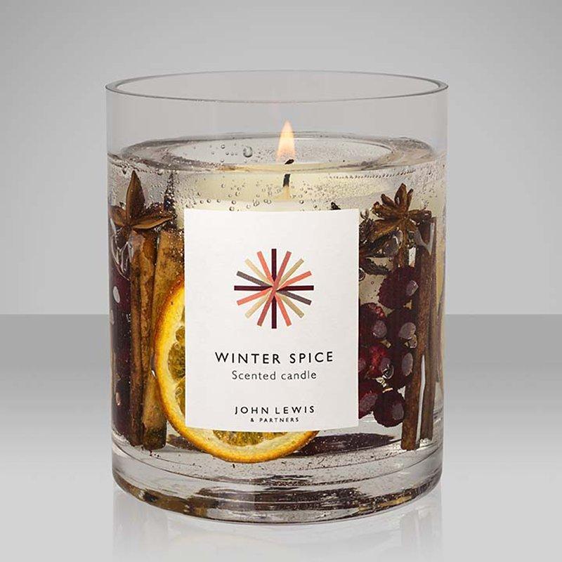 John Lewis Partners Winter Spice Scented Gel Candle Large