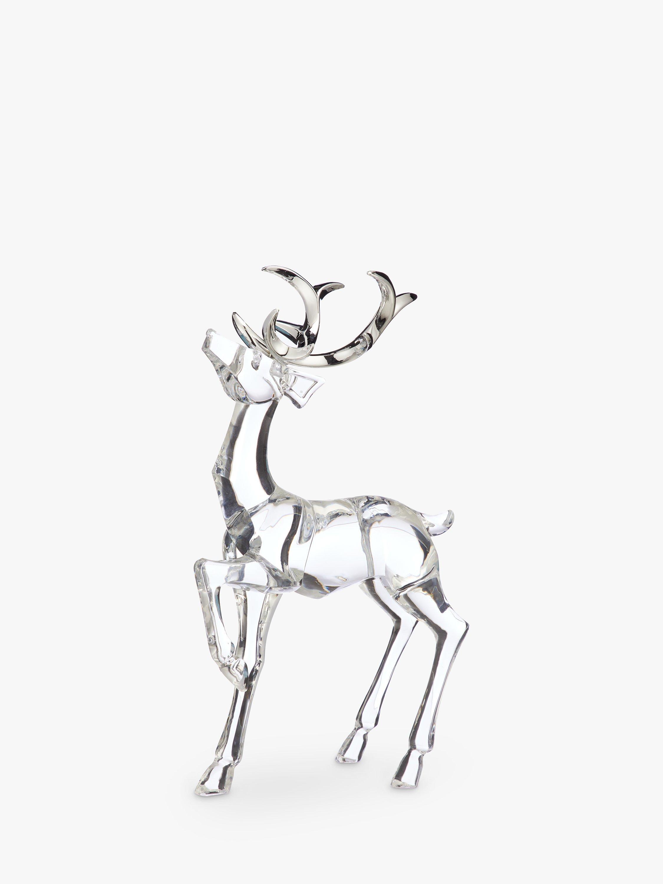 John Lewis & Partners Moonstone Acrylic Reindeer Decoration