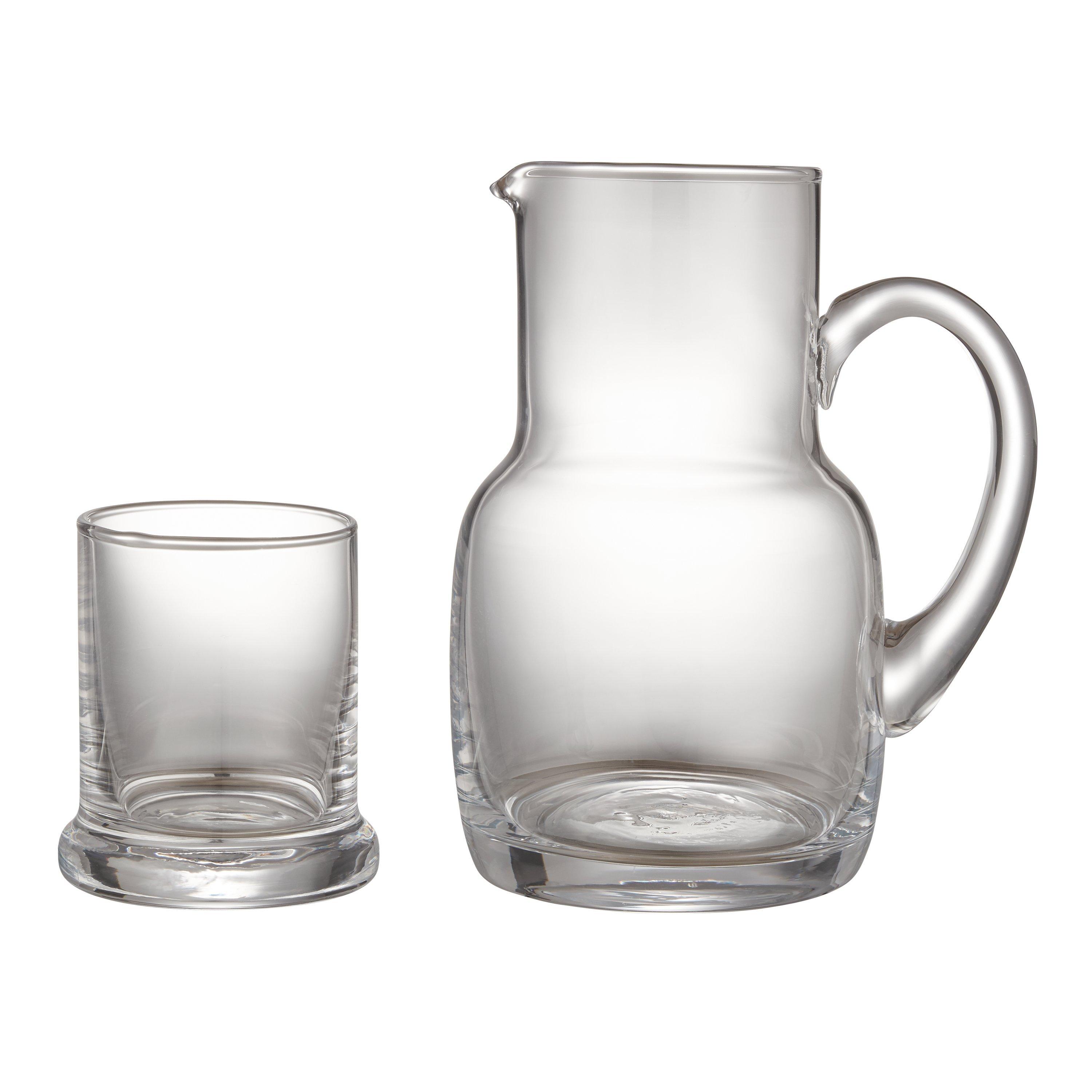 John Lewis & Partners Serve Glass 800ml Carafe and Tumbler, Clear