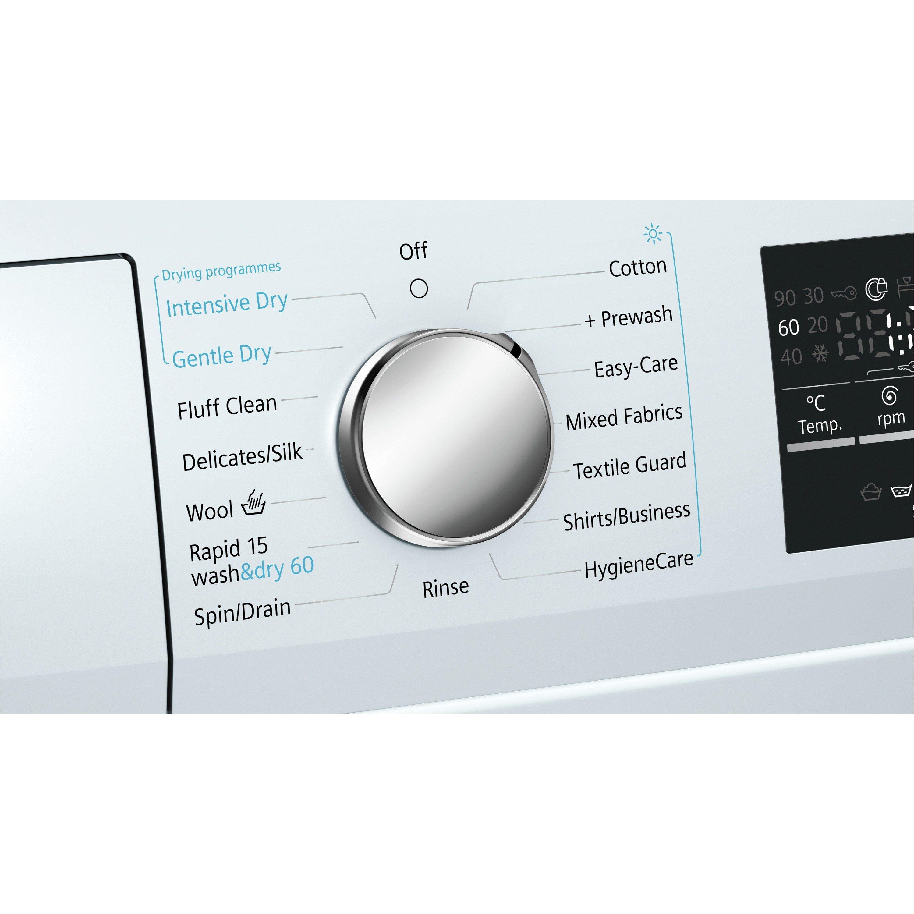Siemens iQ500 WD15G422GB Freestanding Washer Dryer, 7kg/4kg Load ...