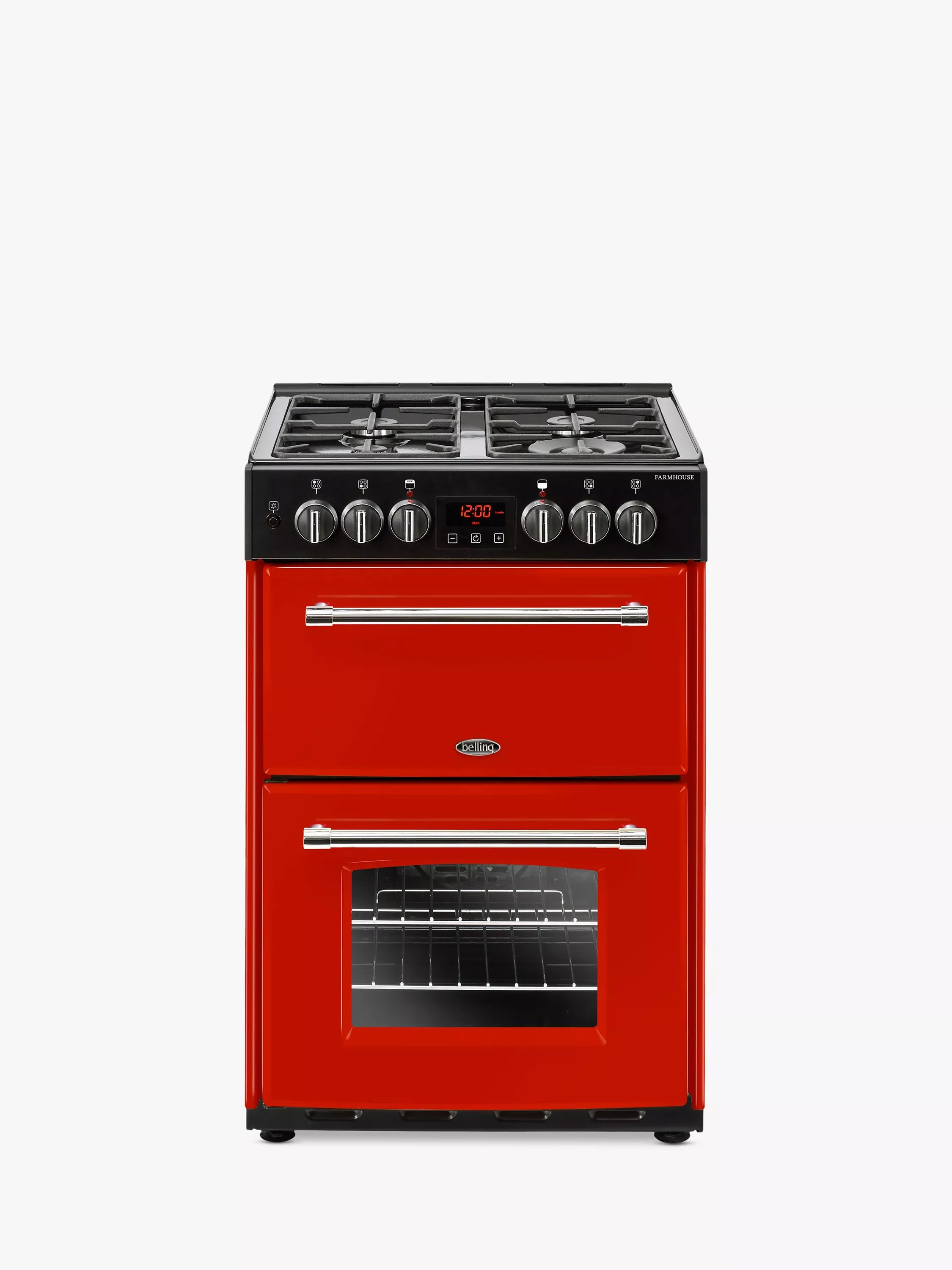 Belling Farmhouse 60DF Dual Fuel Cooker, Energy Rating, Red
