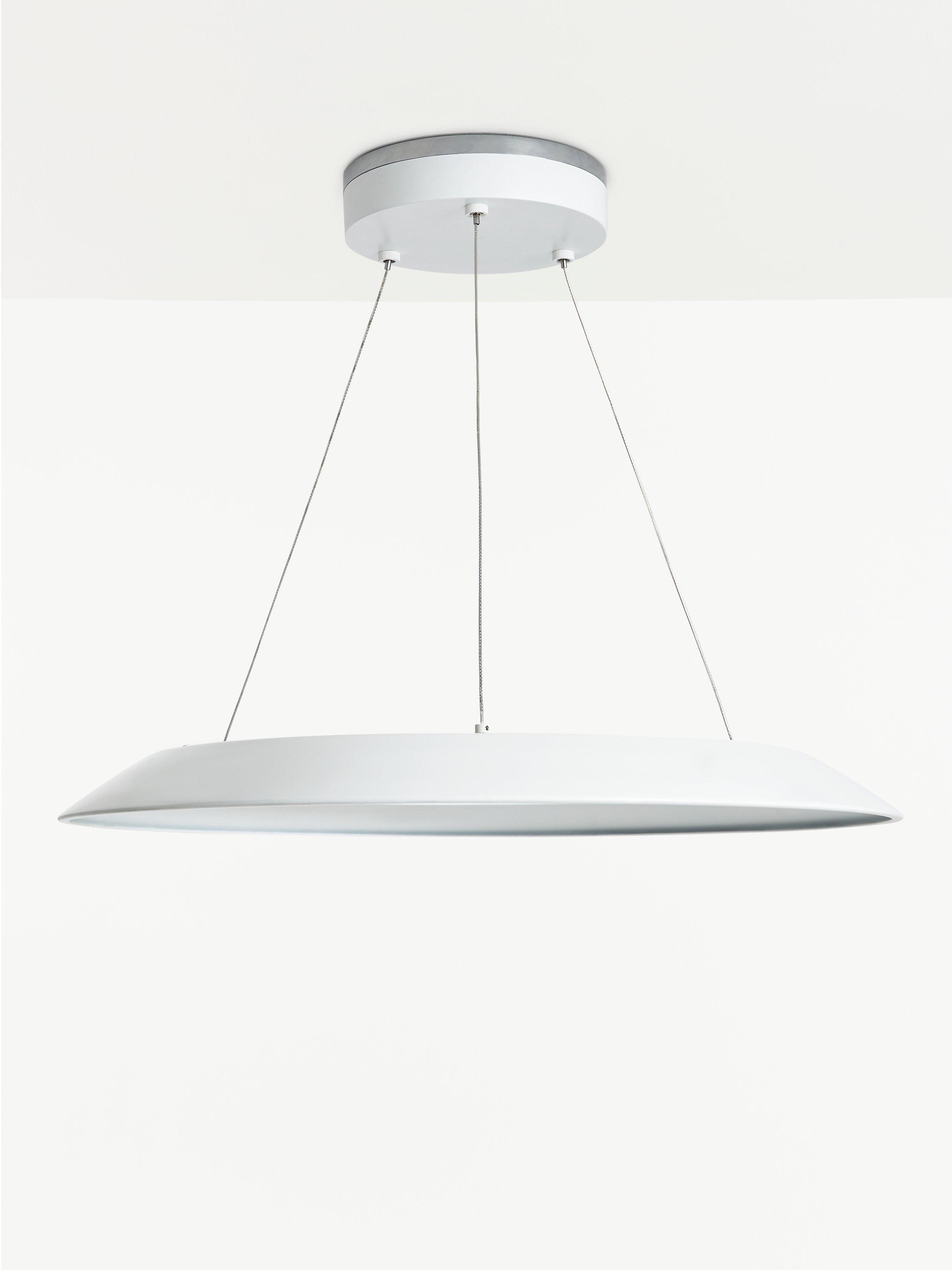 John Lewis & Partners Saros LED Hoop Smart Ceiling Light with Friends of Hue, White and Colour ...