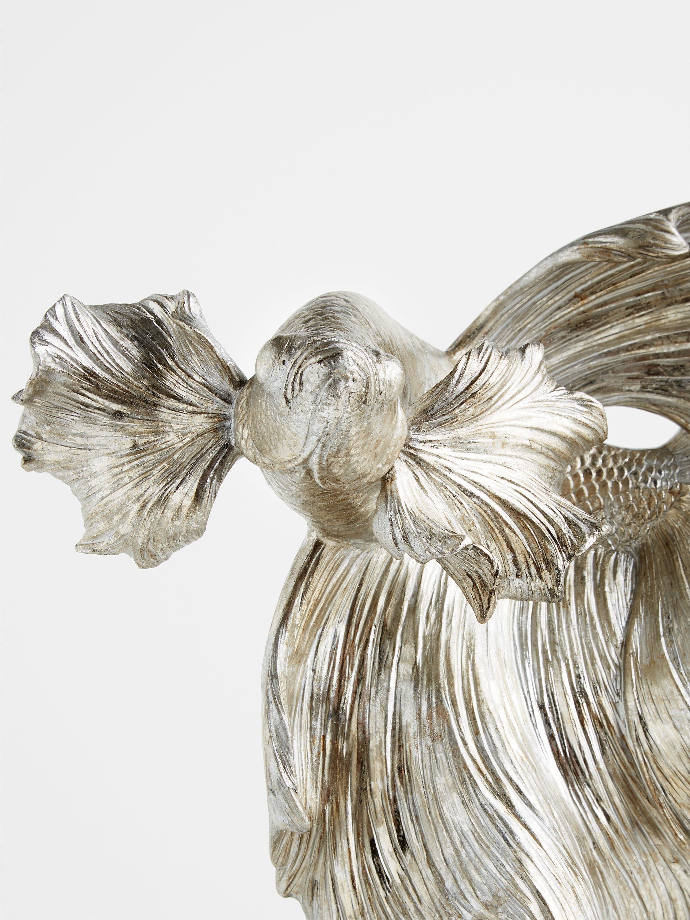 John Lewis & Partners Fish Sculpture, Brushed Silver, H45cm