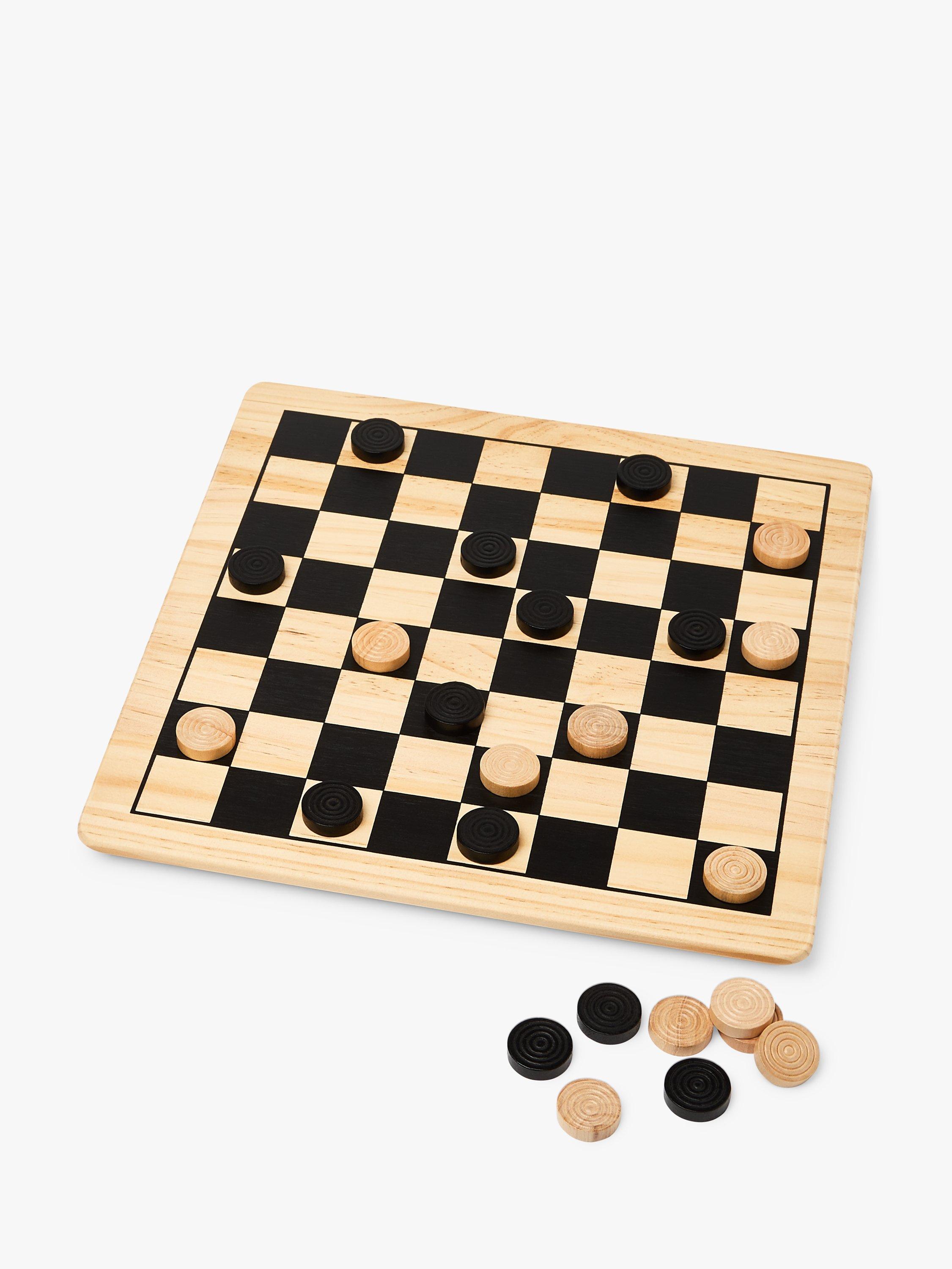 John Lewis Wooden Chess Draughts Game
