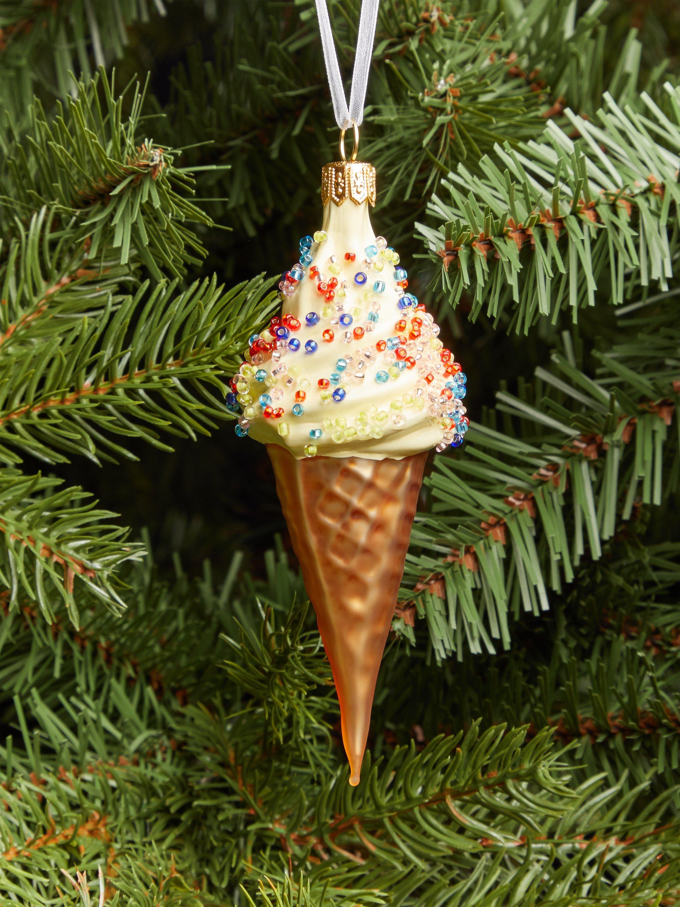 John Lewis & Partners ABC Ice Cream Cone Bauble, Multi