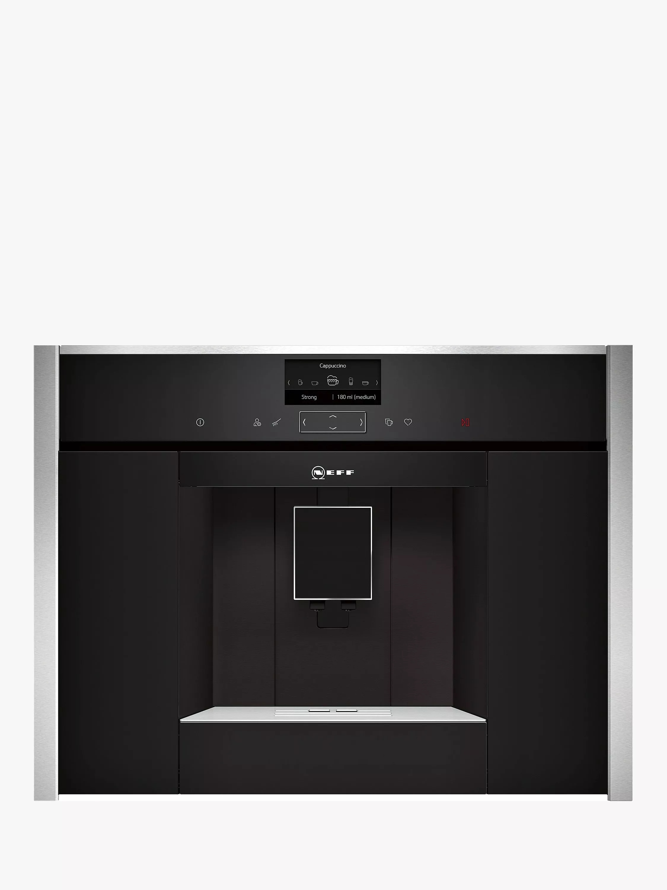 Neff C17KS61H0 Built-In Bean-to-Cup Home Connect Coffee Machine, Black