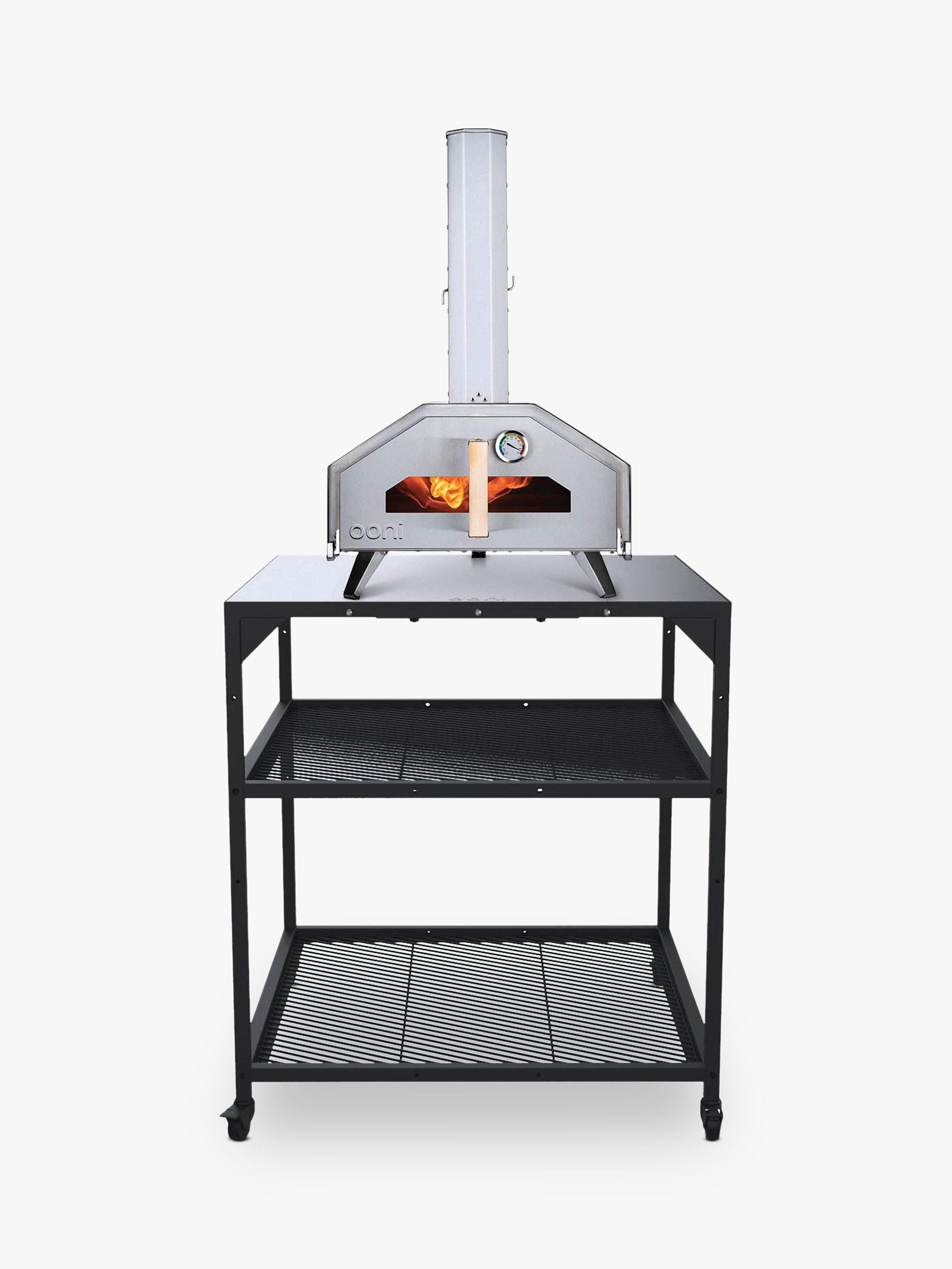 Ooni Large Modular Outdoor Kitchen Table/BBQ Trolley, Black