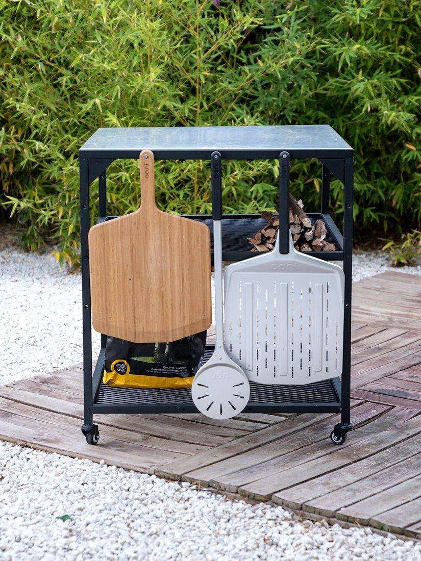 Ooni Large Modular Outdoor Kitchen Table/BBQ Trolley, Black