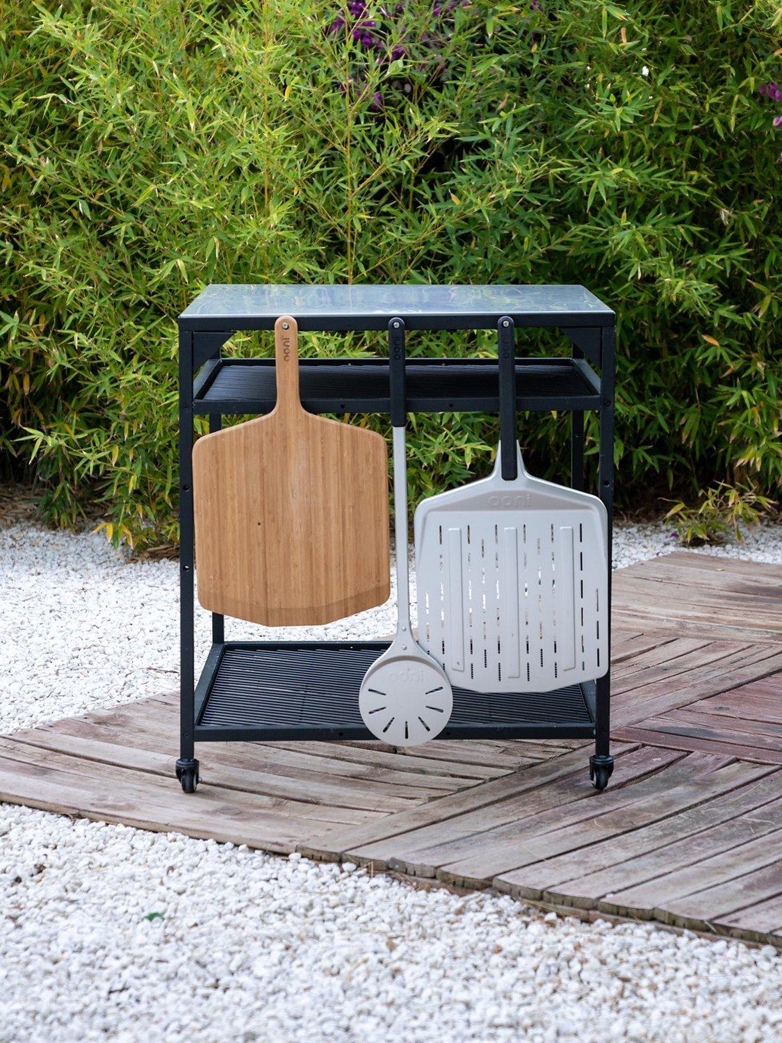 Ooni Large Modular Outdoor Kitchen Table/BBQ Trolley, Black