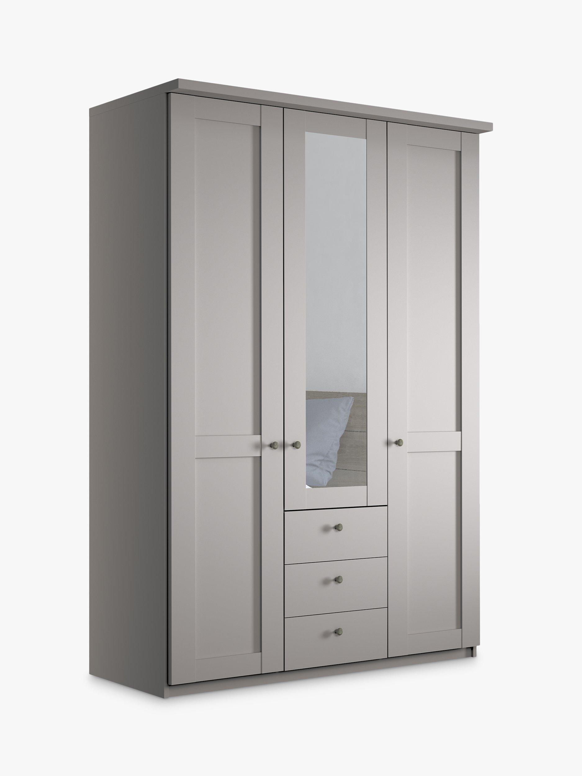 John Lewis Marlow 150cm Hinged Door Wardrobe with Mirror 3 Drawers