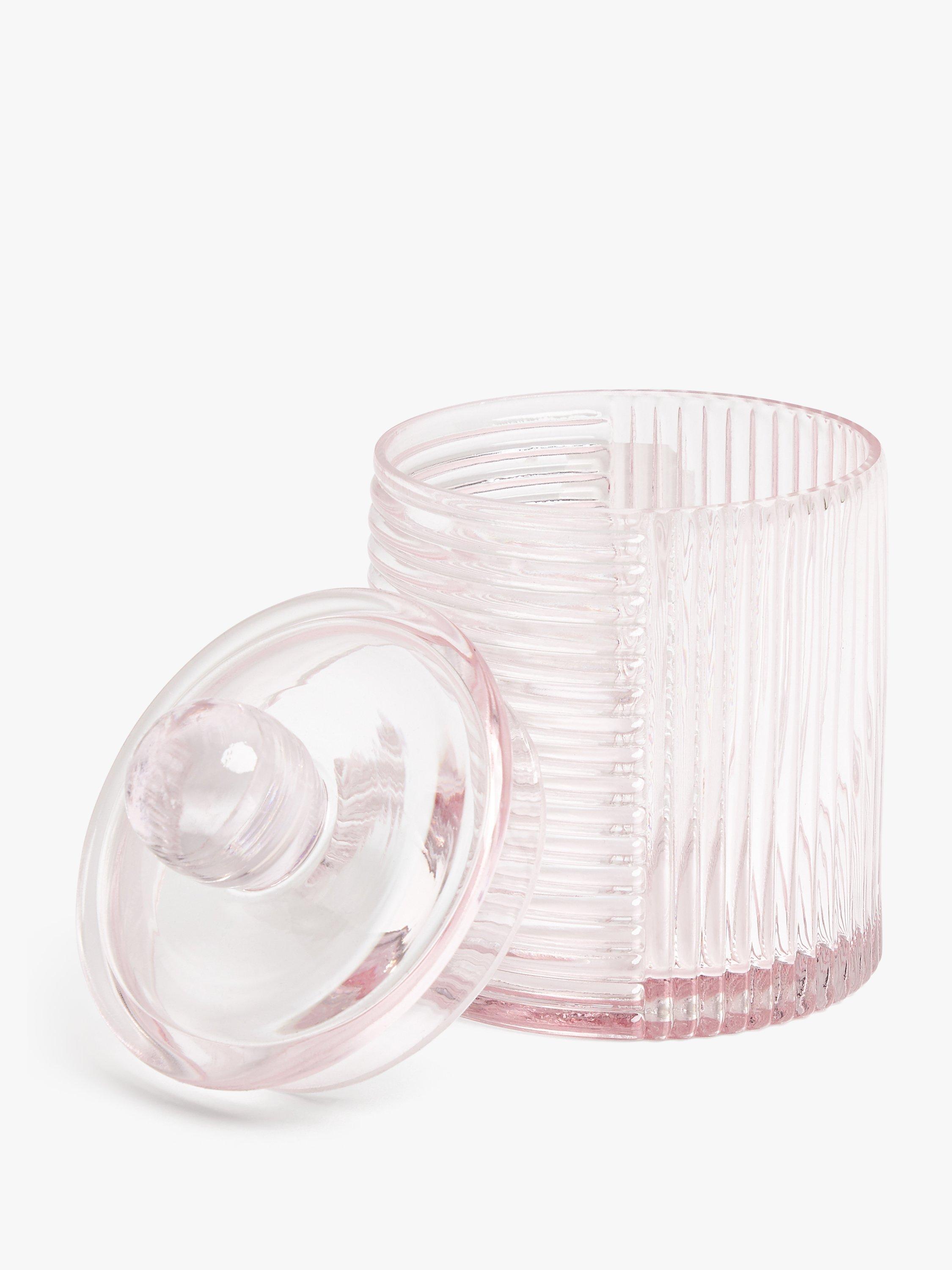John Lewis & Partners Reeded Glass Jar, Small John Lewis & Partners Reeded Glass Jar, Small