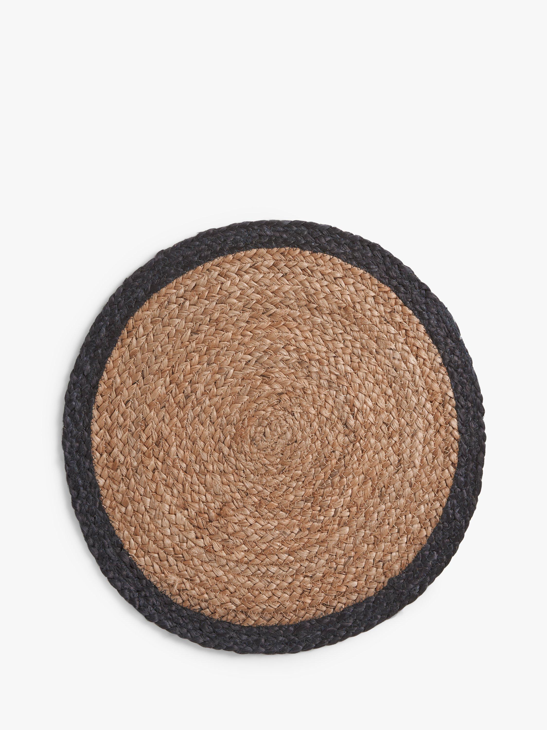 John Lewis Round Border Jute Placemats, Set of 2