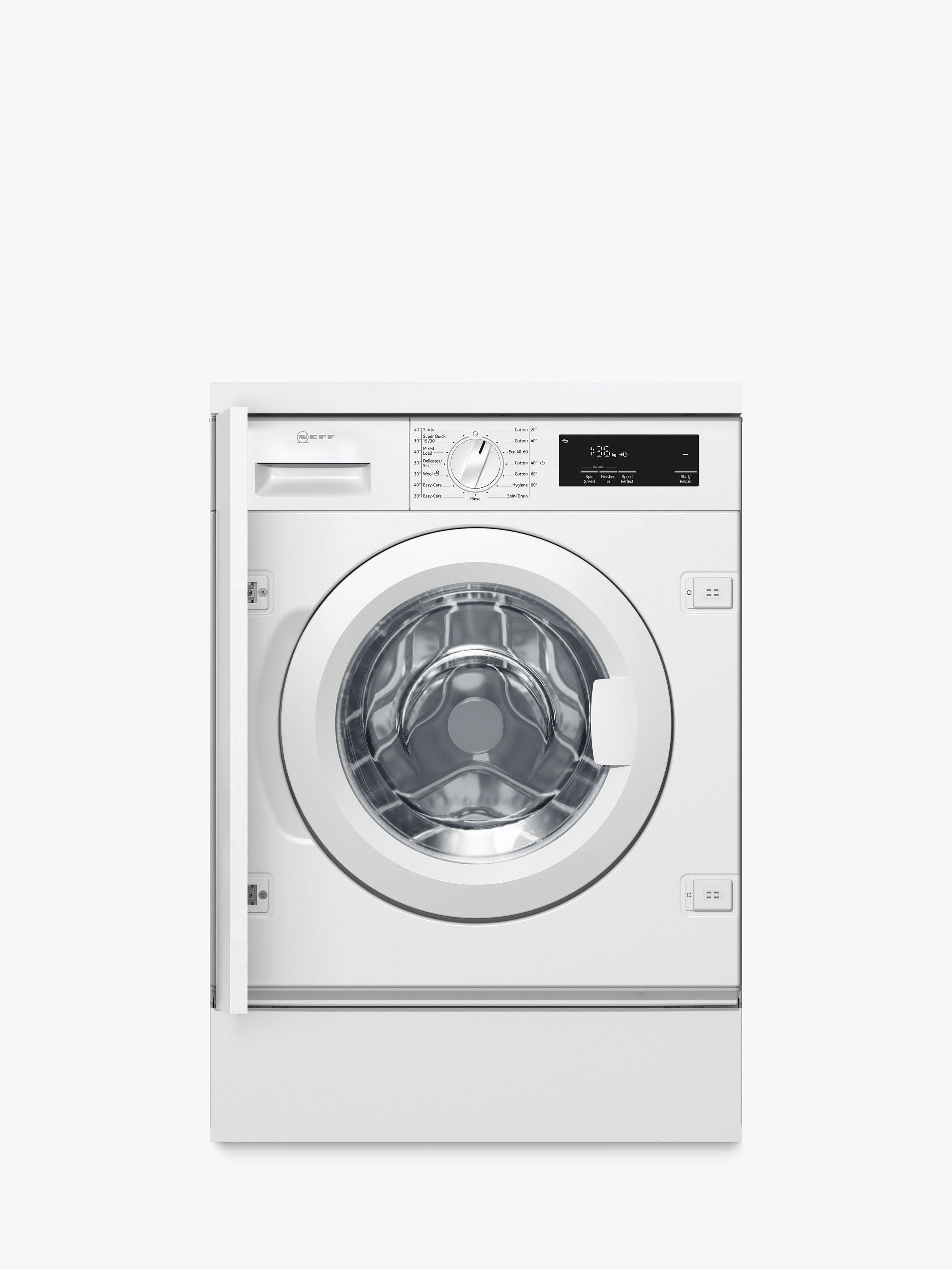 Neff W543BX1GB Integrated Washing Machine 8kg Load 1400rpm Spin White